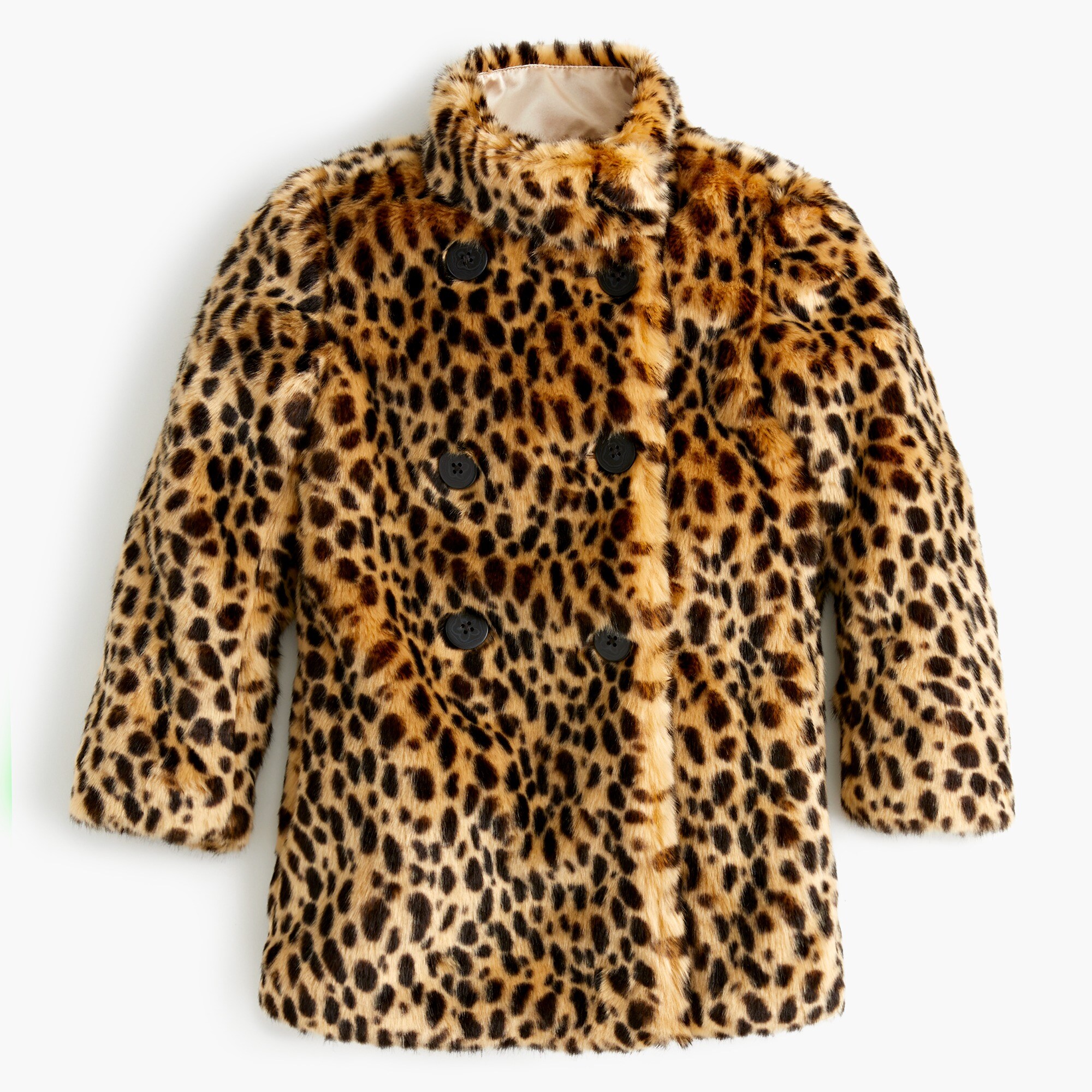 J.Crew: Girls' Faux-fur Coat In Spots For Girls