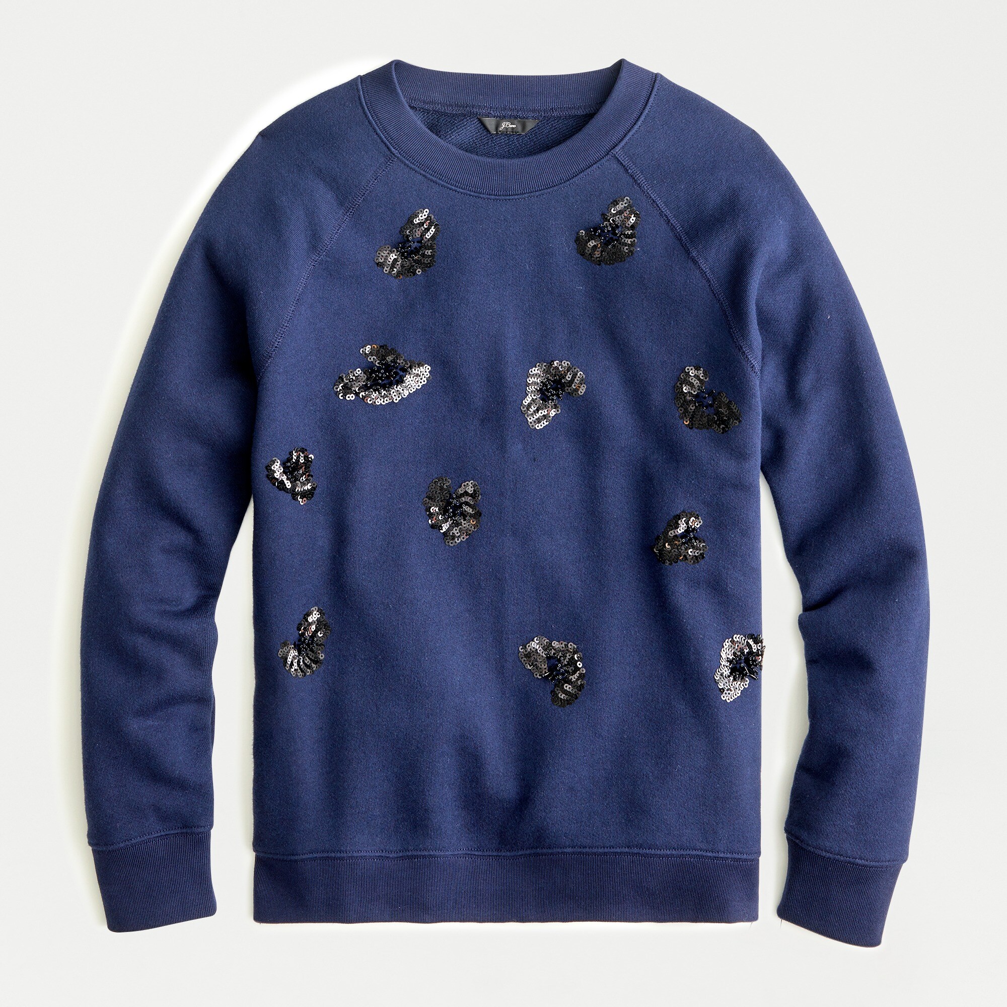 Crewneck Sweatshirt In Beaded Leopard For Women | J.Crew