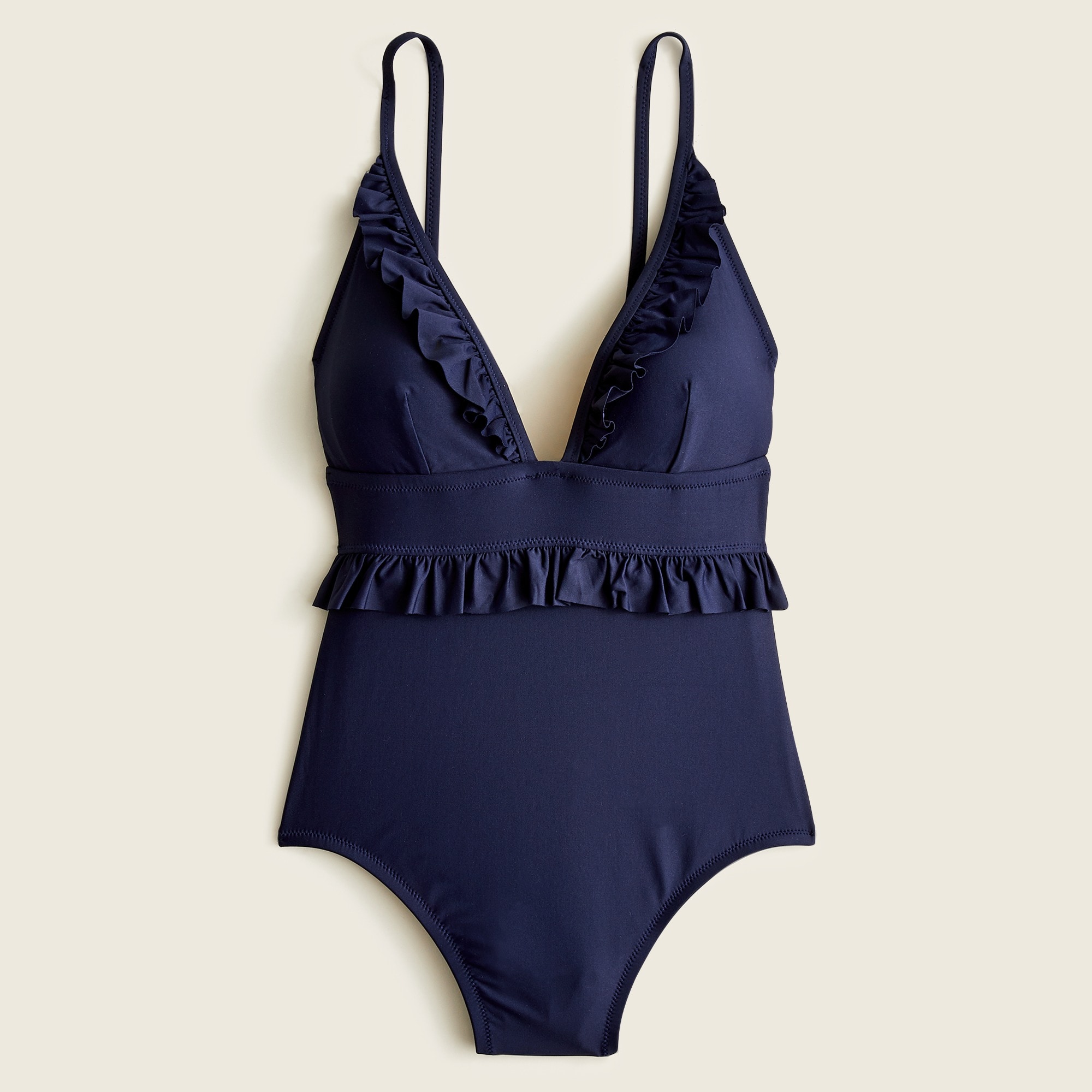 J Crewruffle Deep V One Piece Swimsuit Dailymail