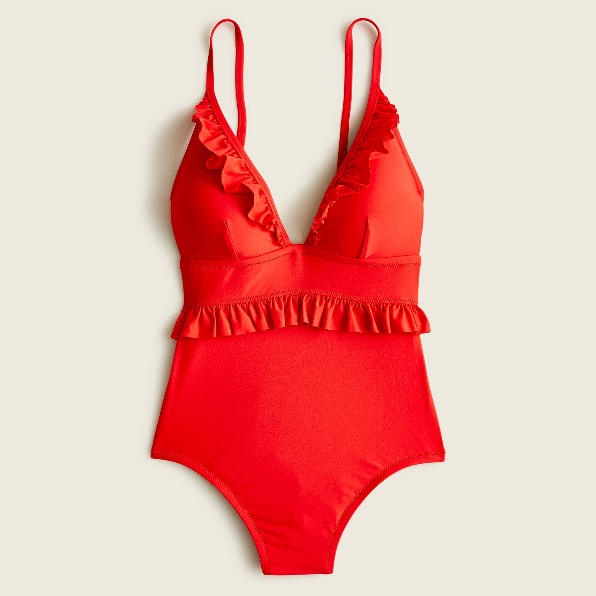 J Crewruffle Deep V One Piece Swimsuit Dailymail