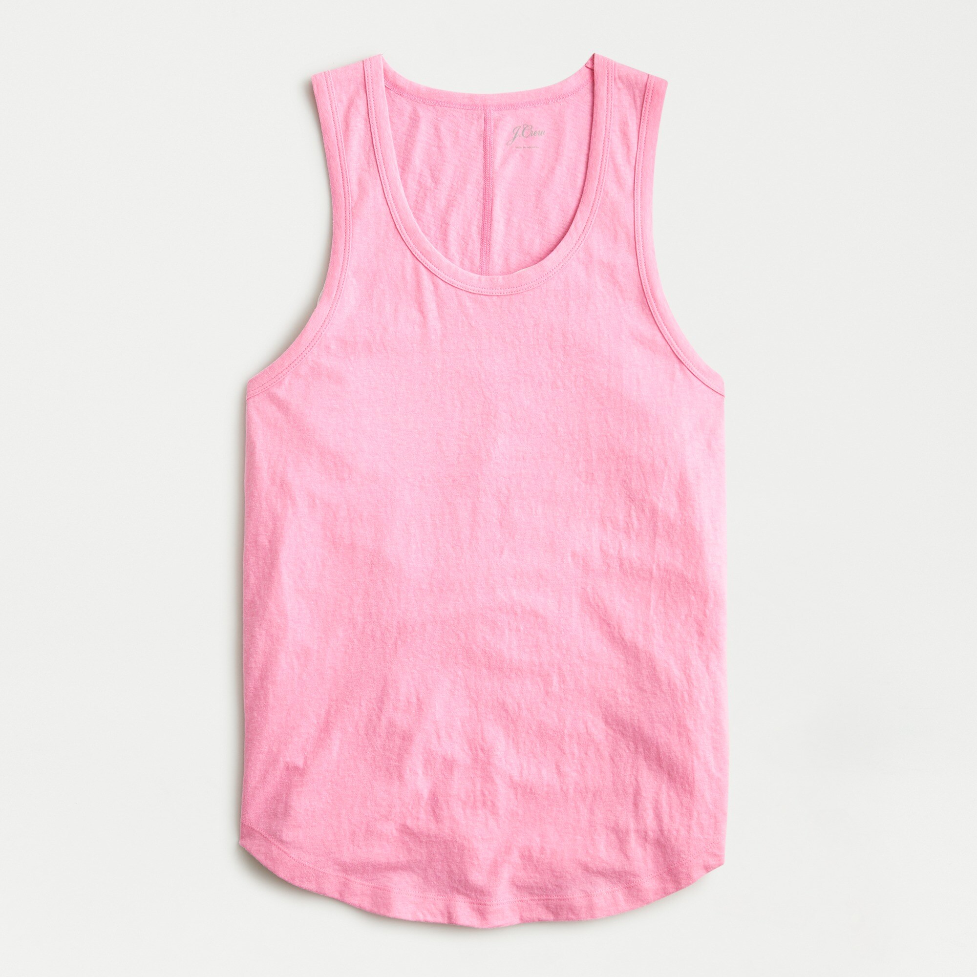 J.Crew: Longline Layering Tank In Textured Slub Cotton For Women