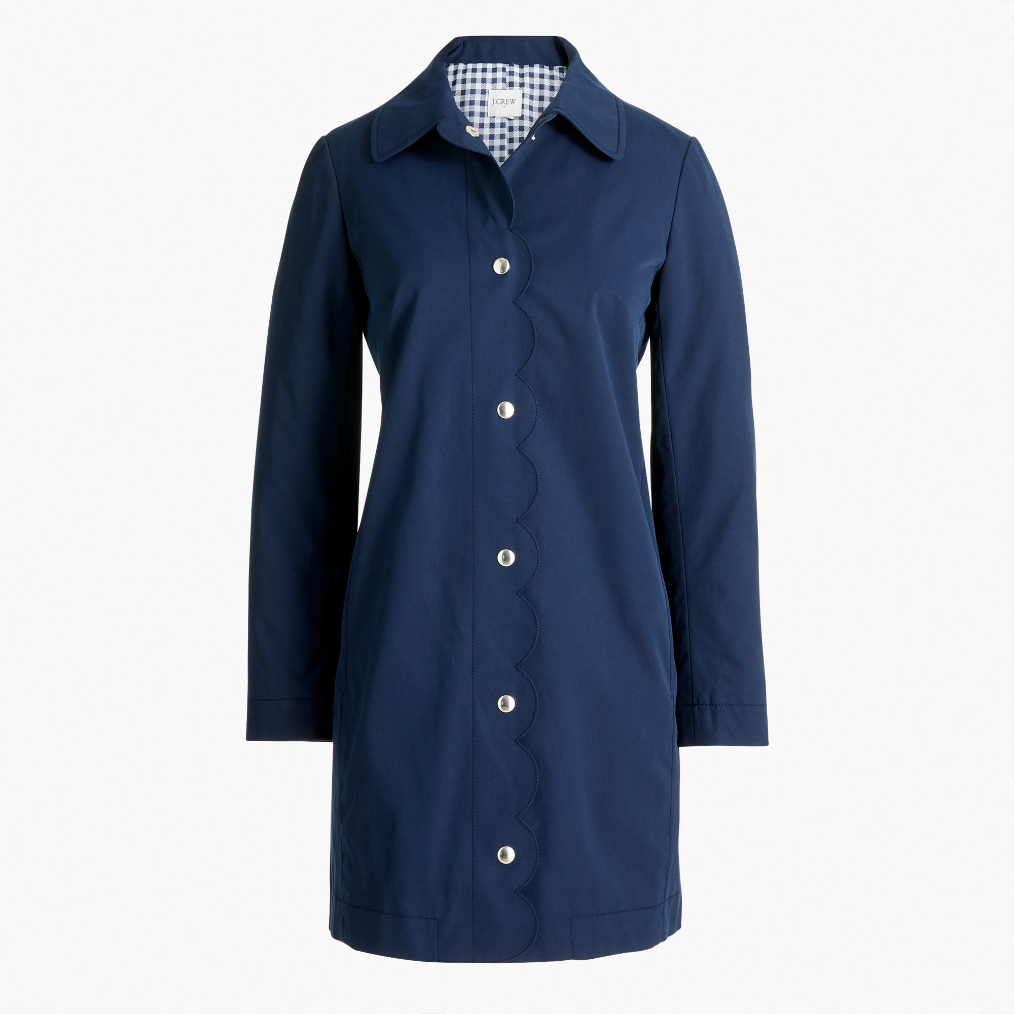 Factory: Scalloped Mac Coat For Women