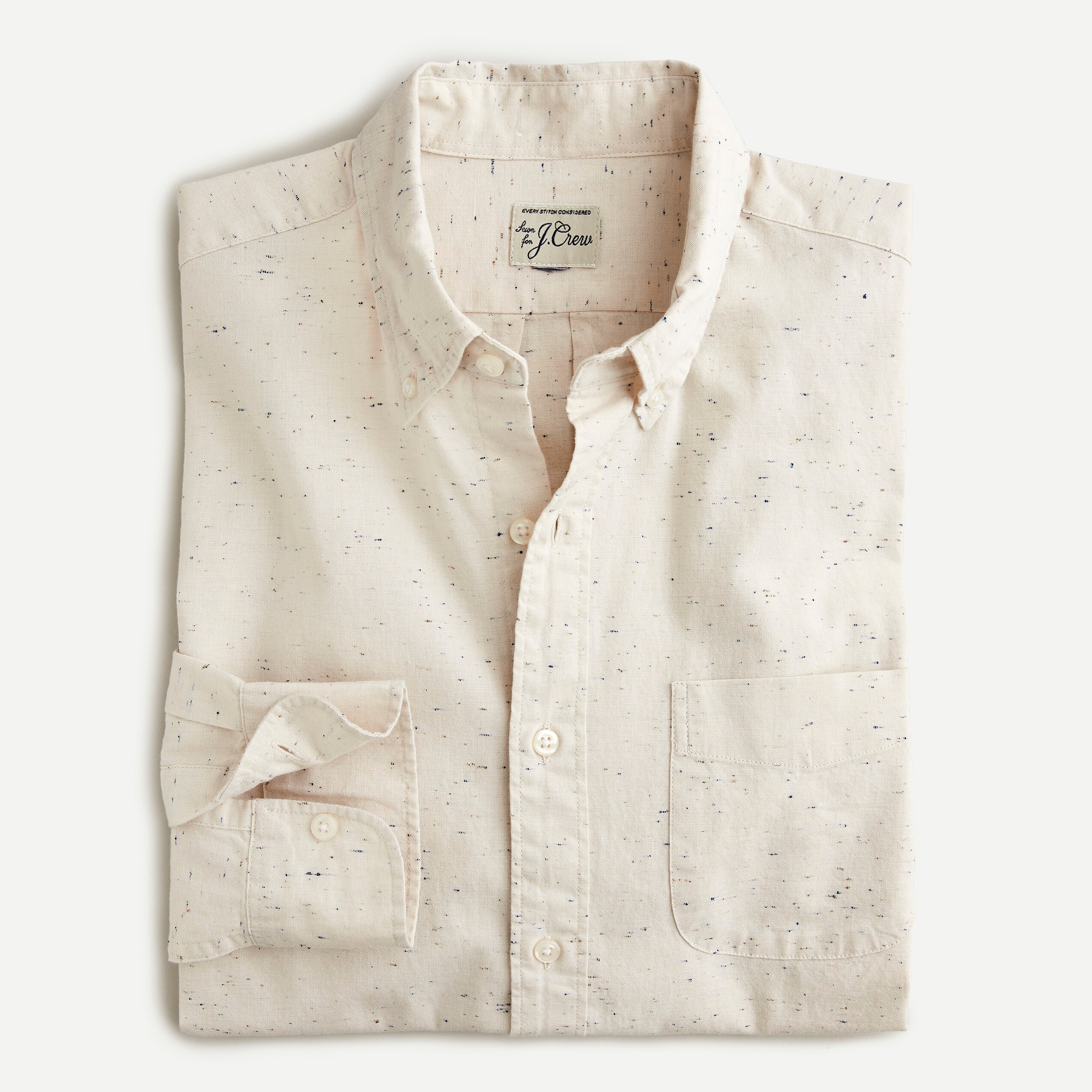 J.Crew: Slim Lightweight Neppy Chambray Shirt For Men