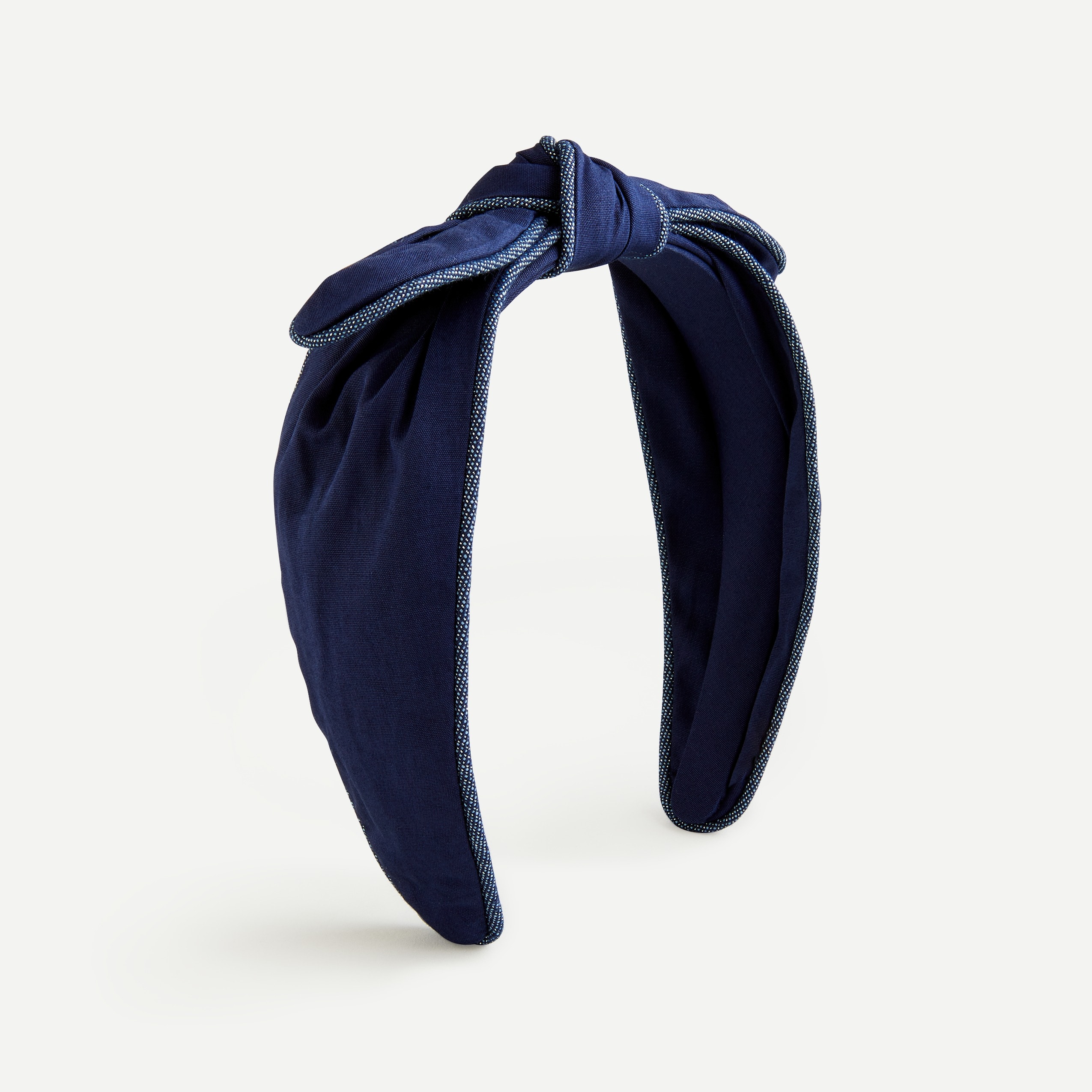 J.Crew: Girls' Bow Headband With Piping For Girls
