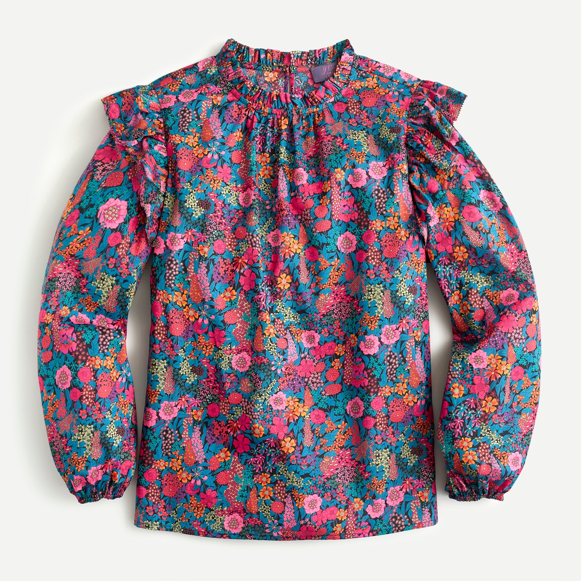 J.Crew: Flutter-sleeve Top In Liberty® Ciara Print For Women