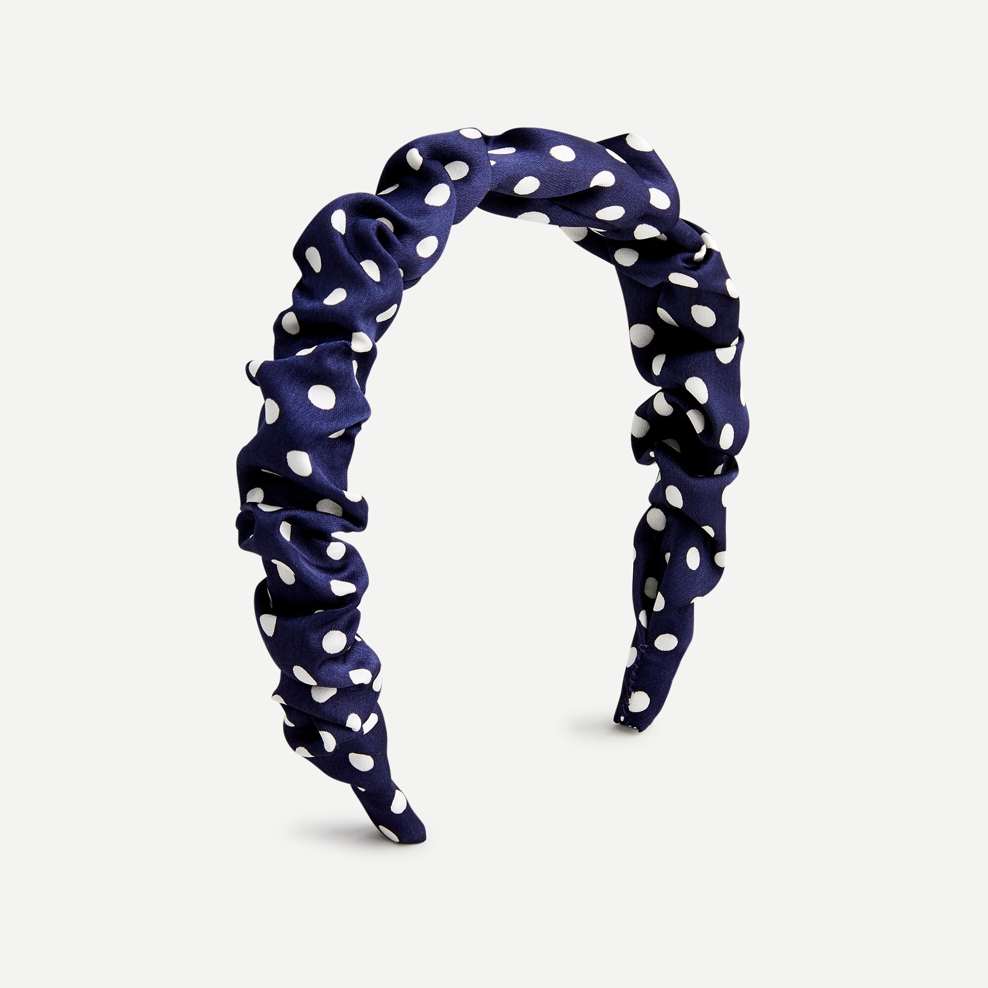 J.Crew: Scrunchie Headband In Dot Print For Women