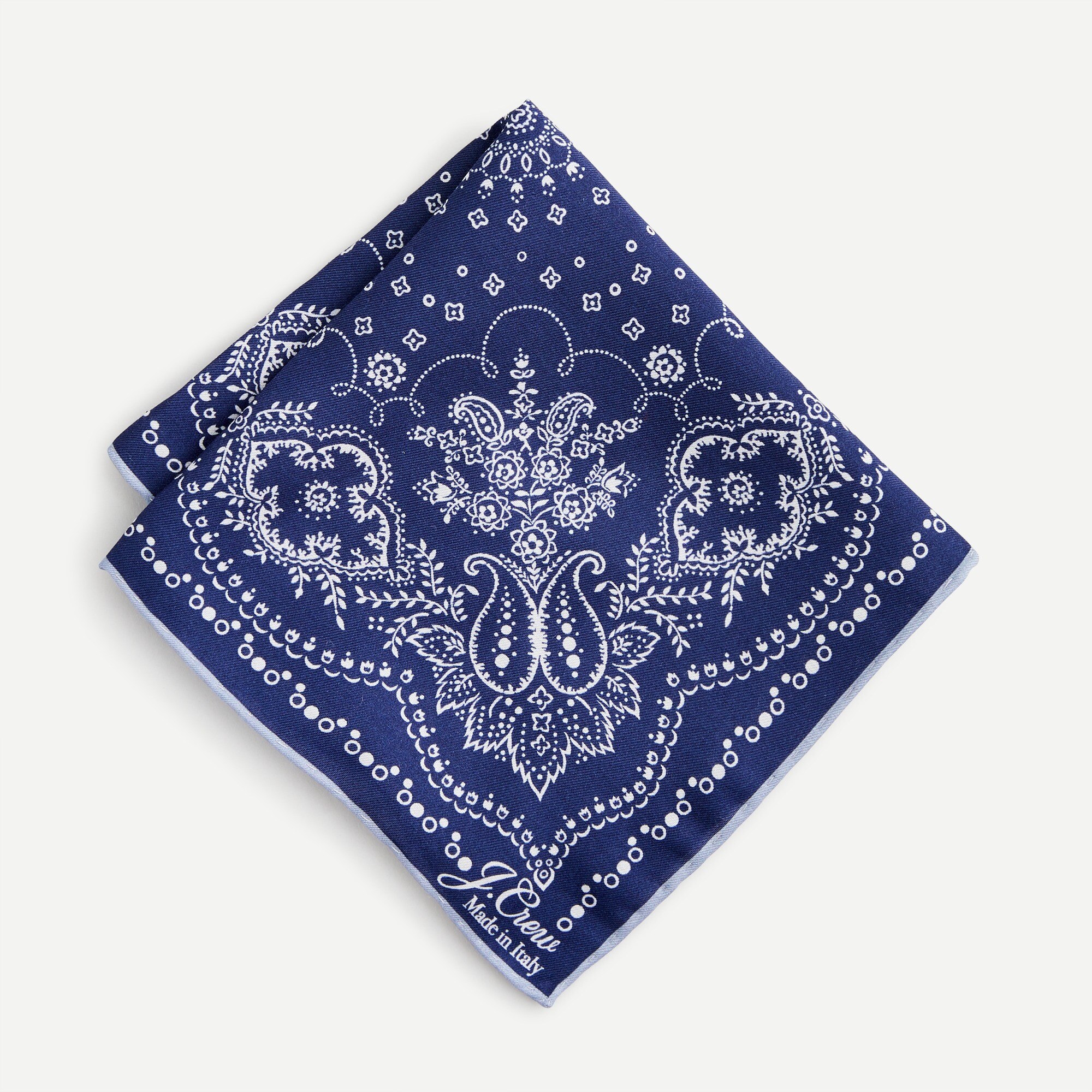 J.Crew: Cotton-silk Bandana Pocket Square For Men