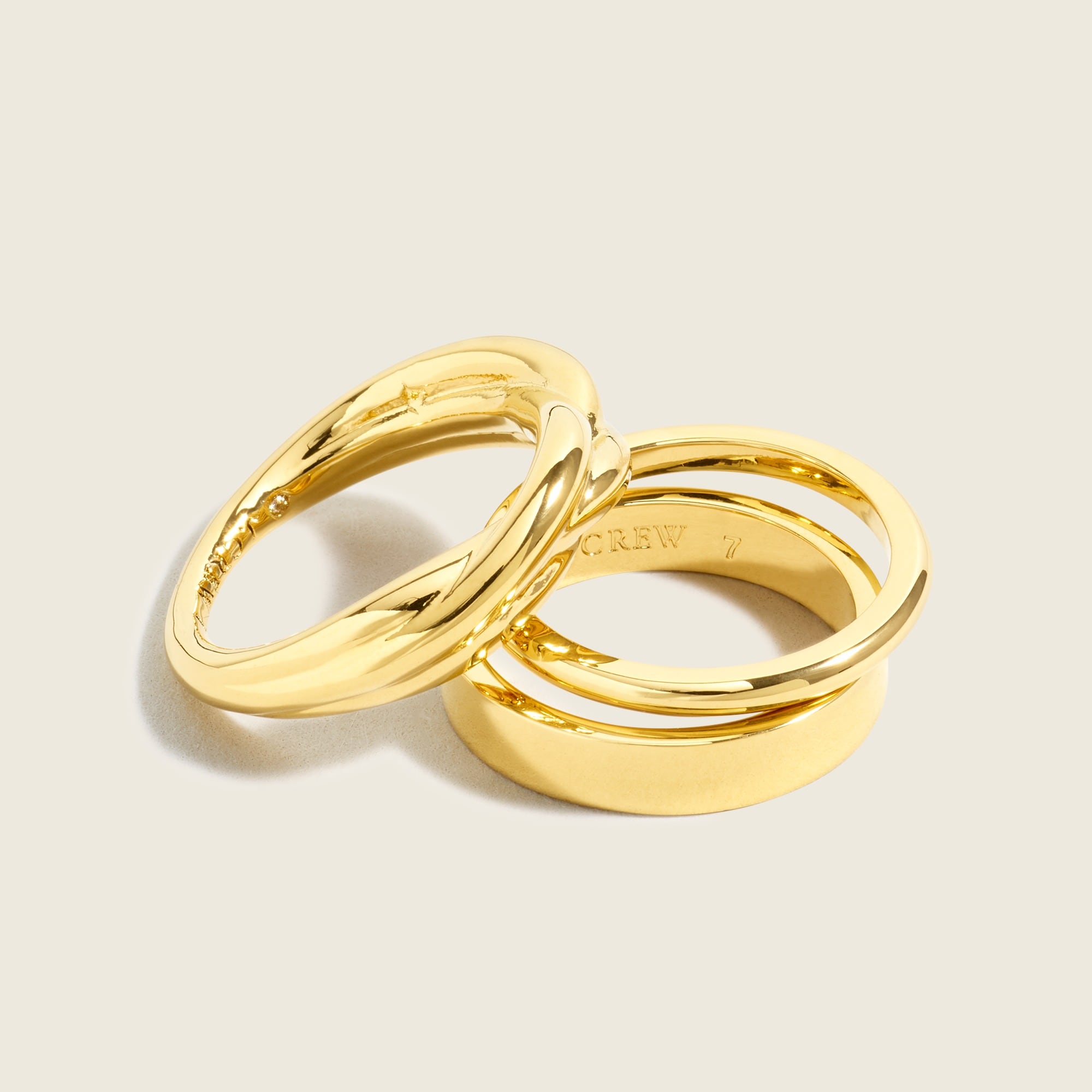 J.Crew: Golden Rings Set For Women