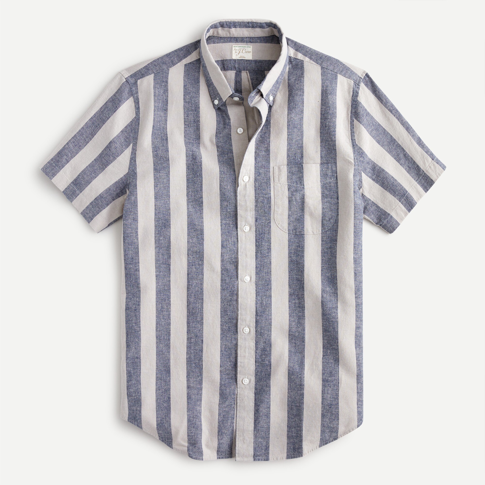 J.Crew: Short-sleeve Hemp-organic Cotton Workshirt For Men