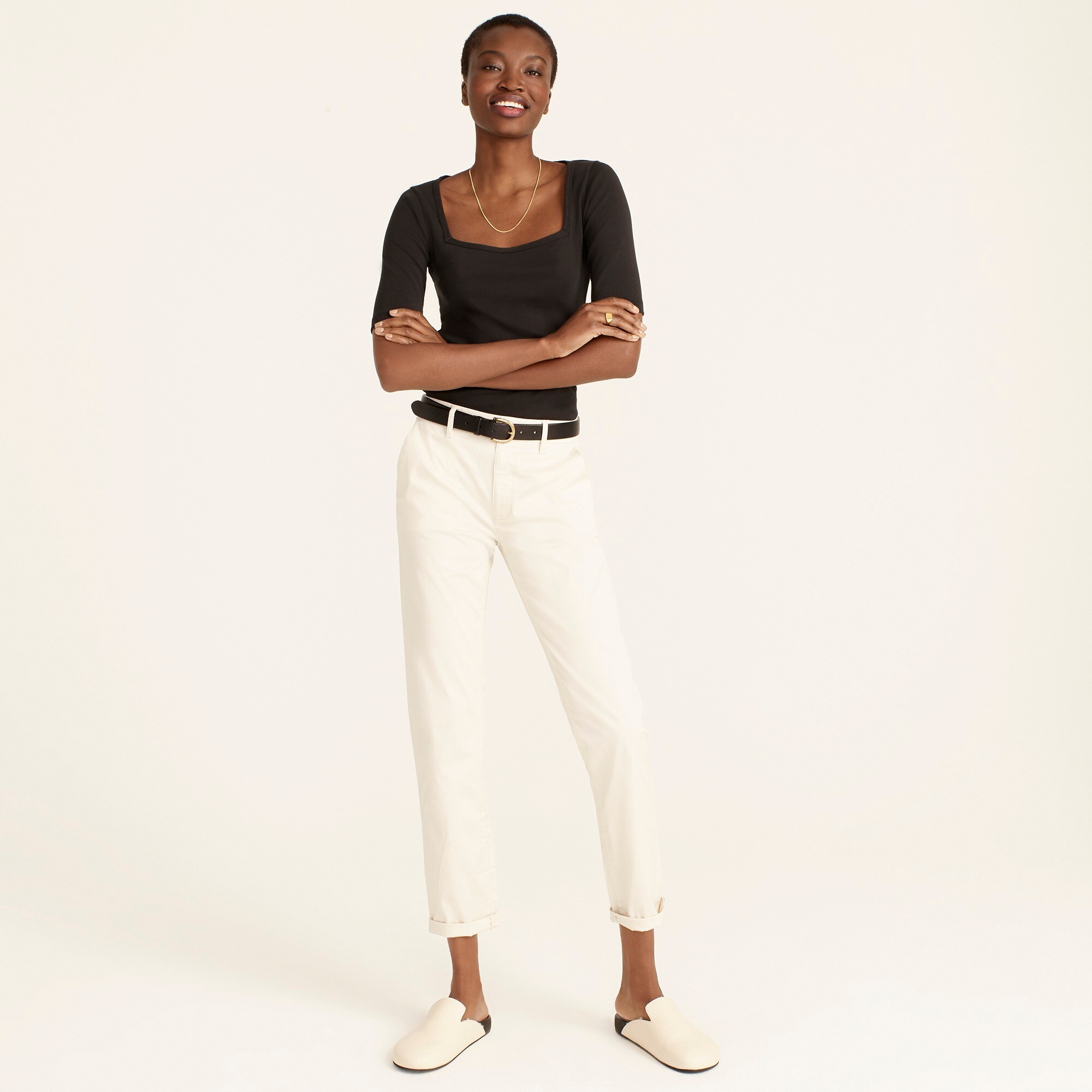 J.Crew: Slim Boyfriend Chino Pant For Women