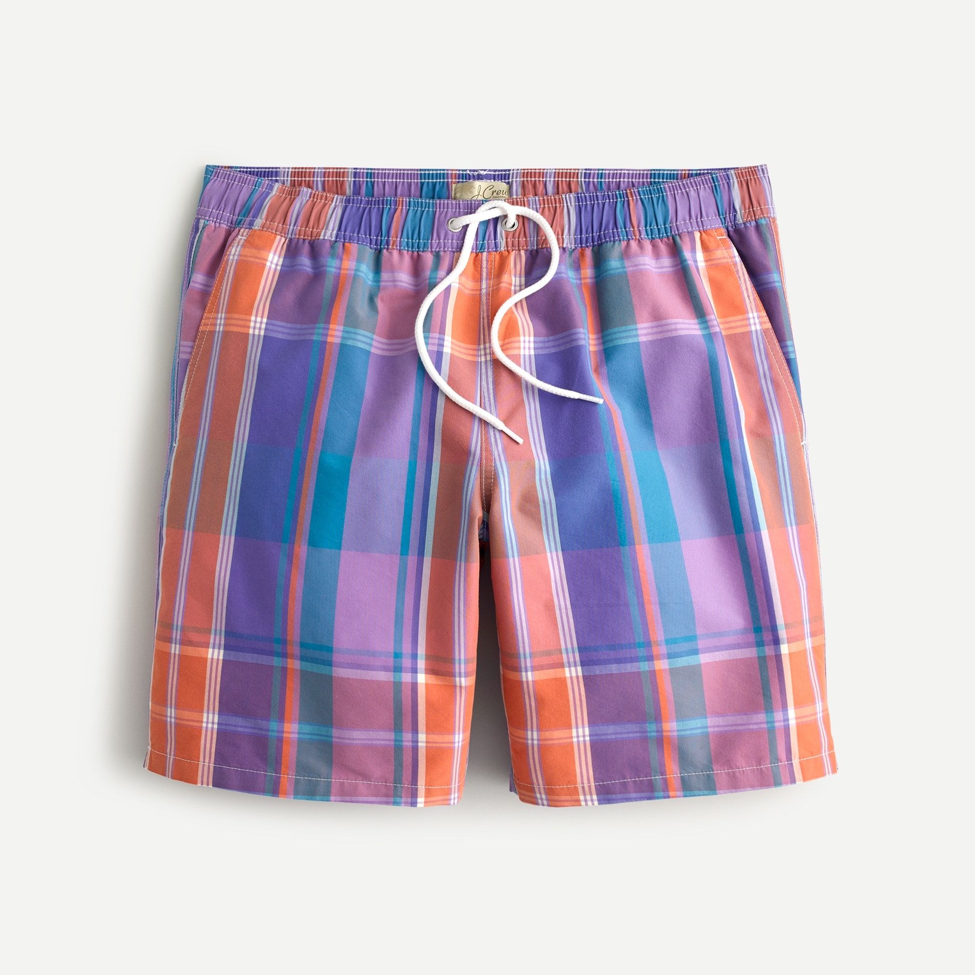 8" Swim Trunk In Yarn-dyed Plaid For Men | J.Crew