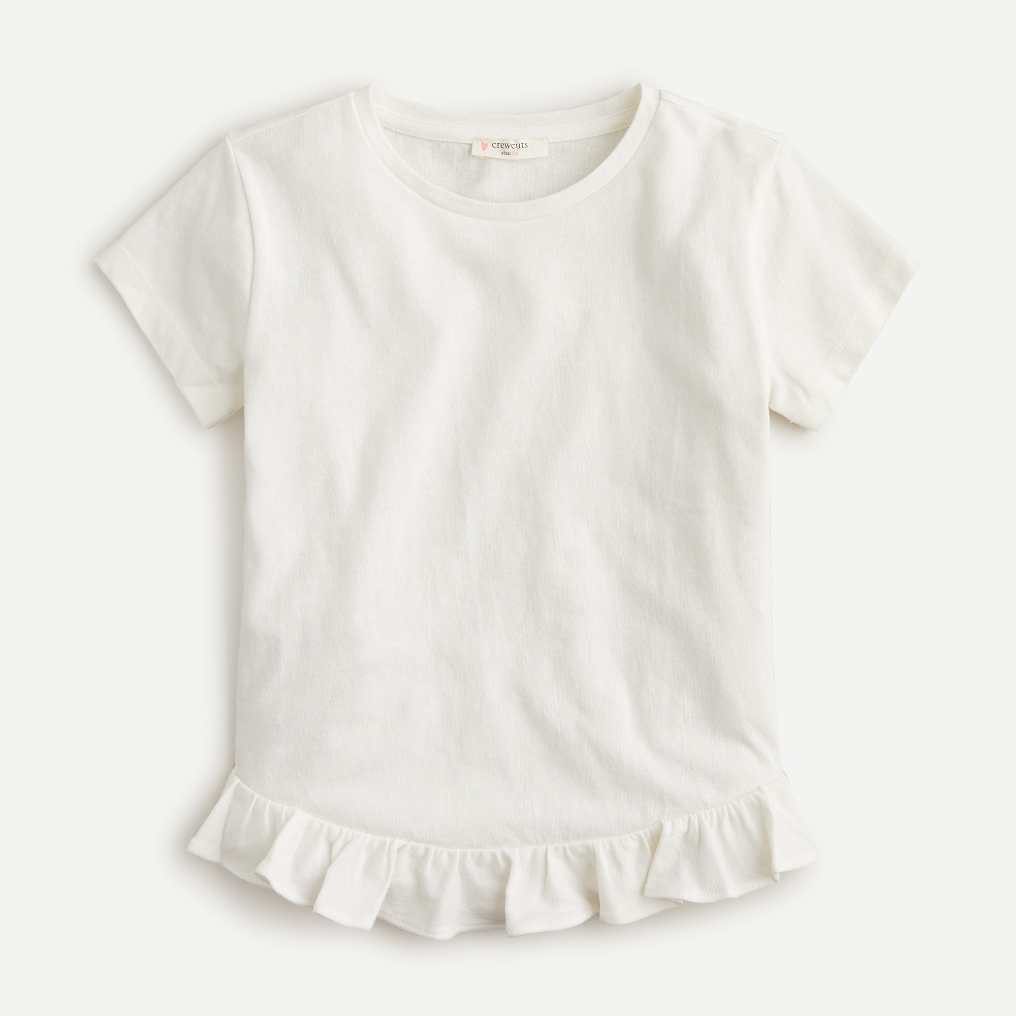 J.Crew: Girls' Ruffle-hem T-shirt For Girls