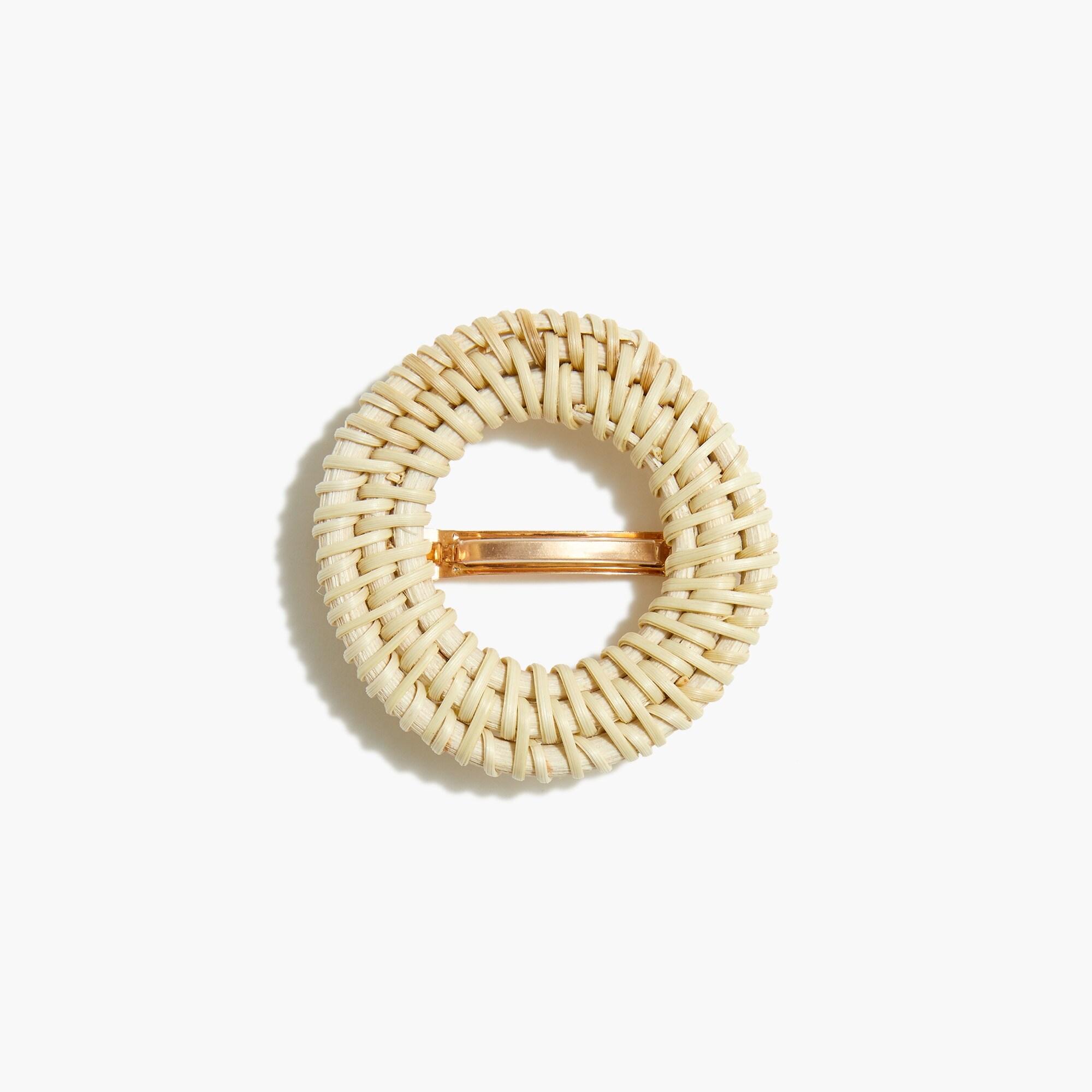 Factory: Raffia Circle Barrette For Women