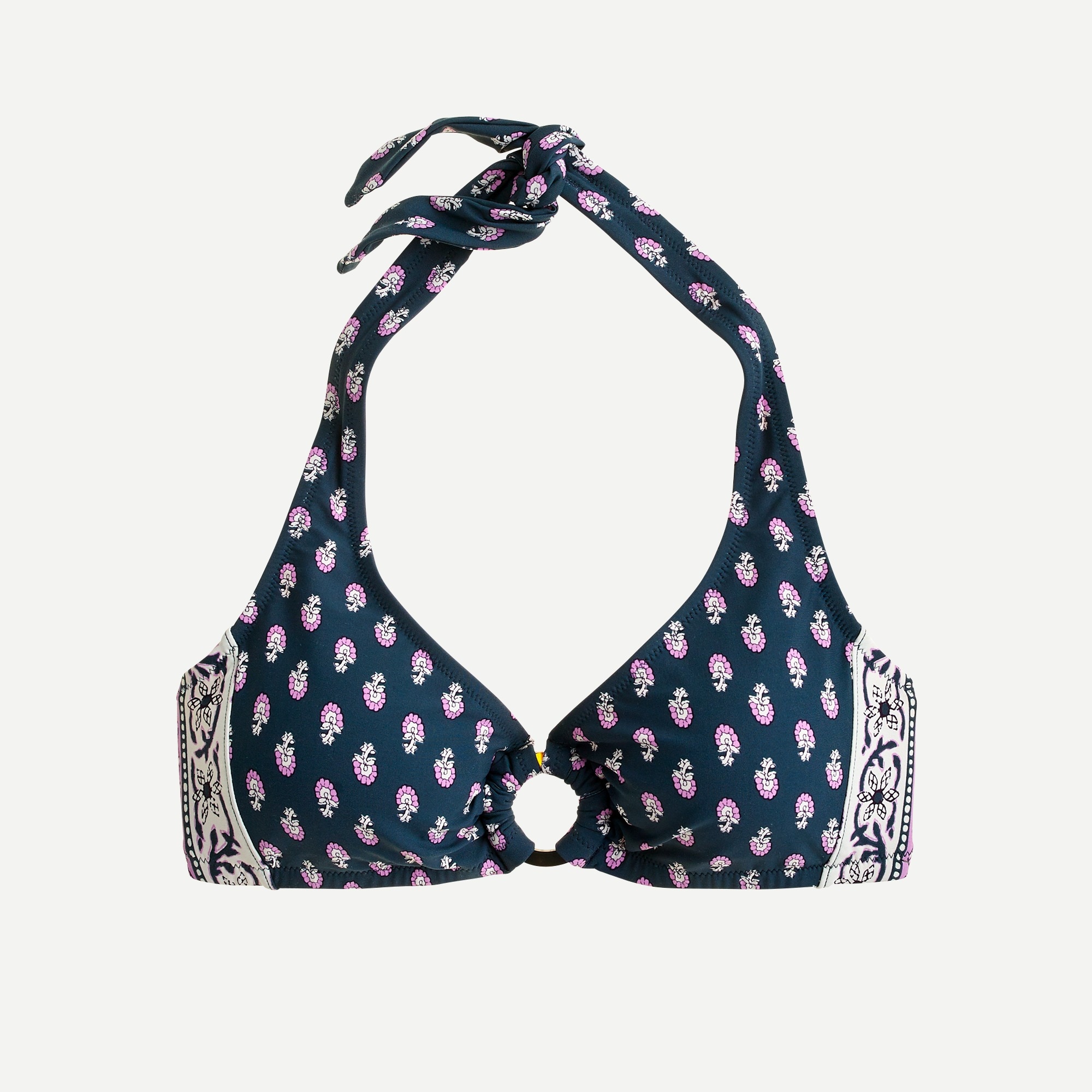 Ring Halter Bikini Top In Best Buds For Women Jcrew