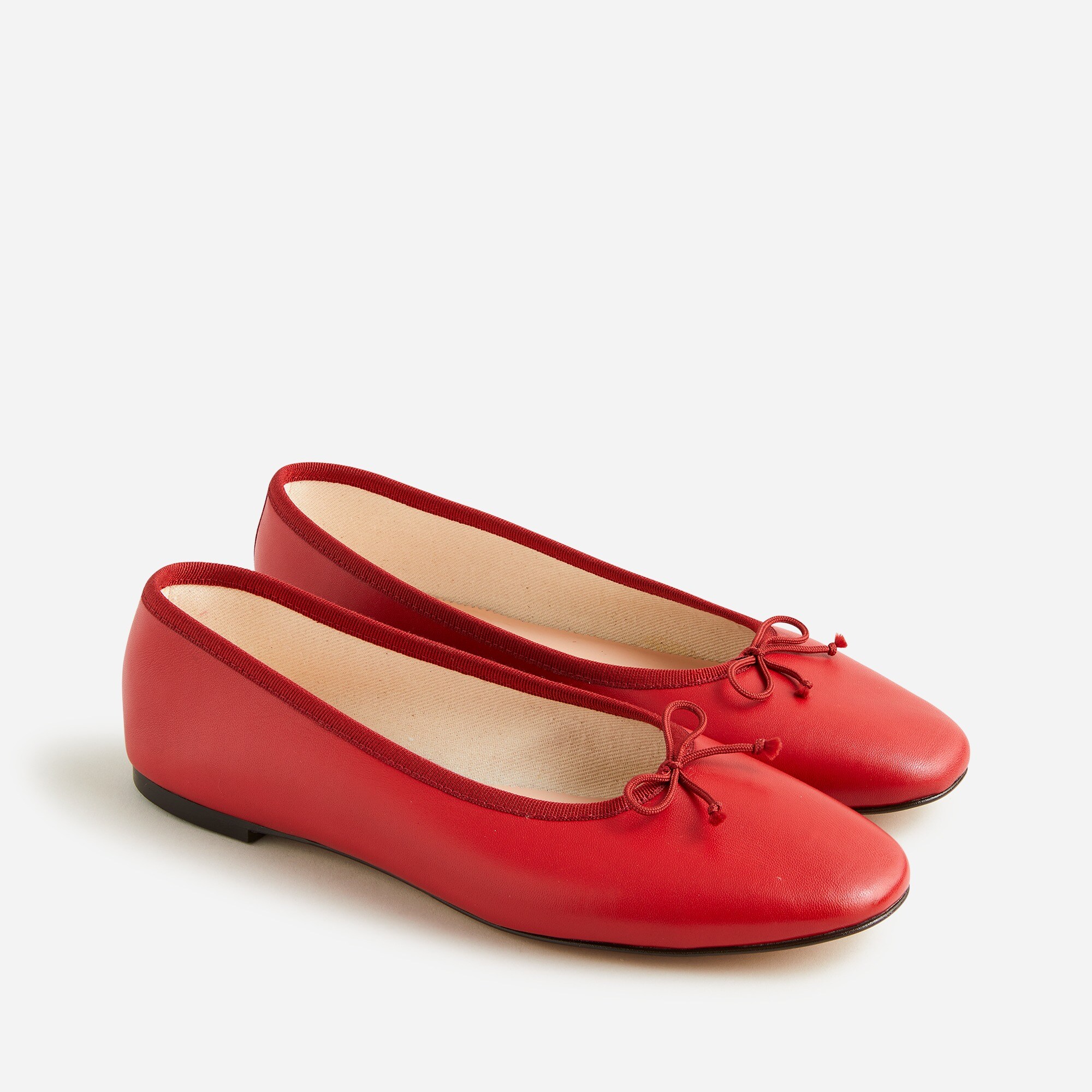 J.Crew: Zoe Ballet Flats In Leather For Women