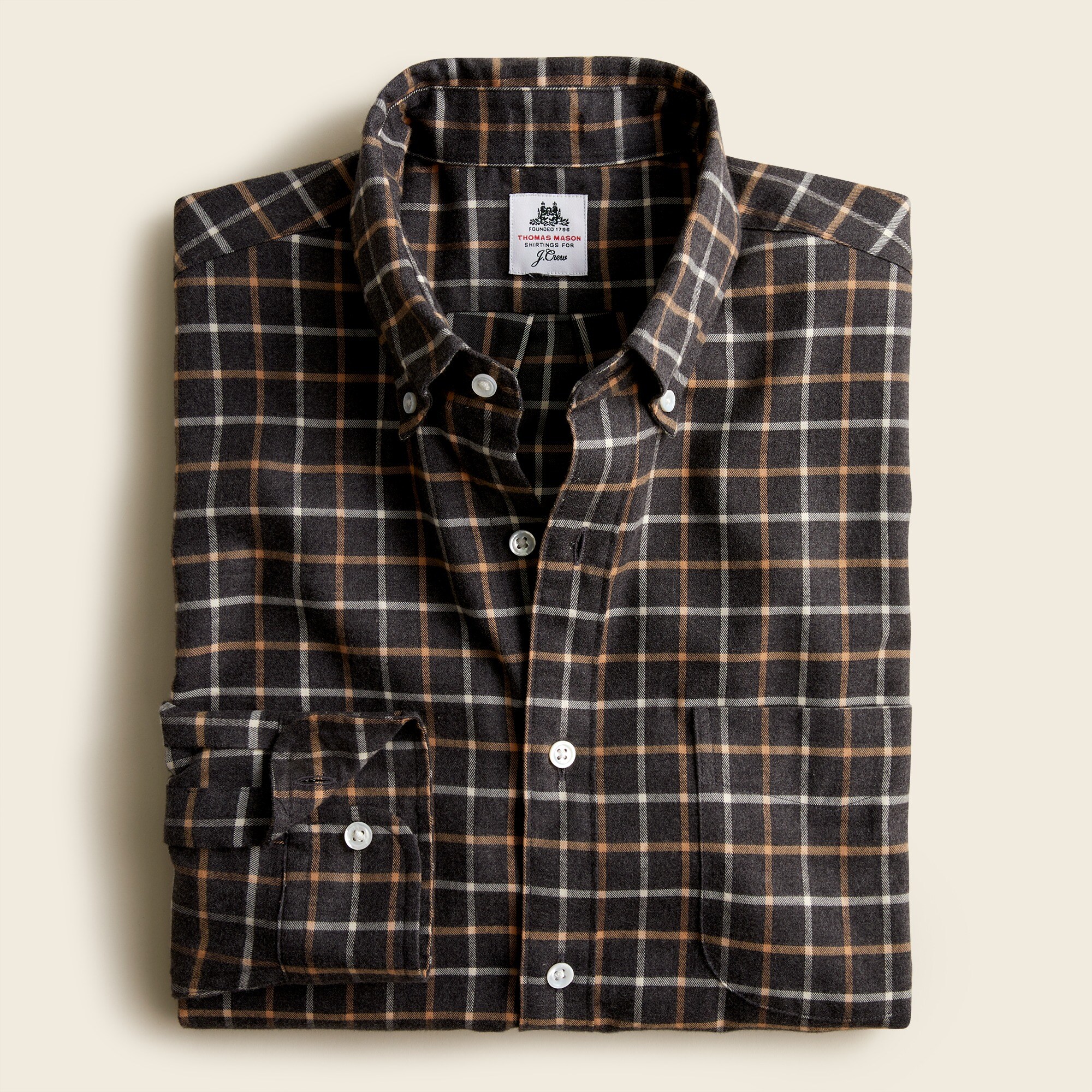 J.Crew: Thomas Mason® For J.Crew Slim-fit Melange Flannel Shirt For Men