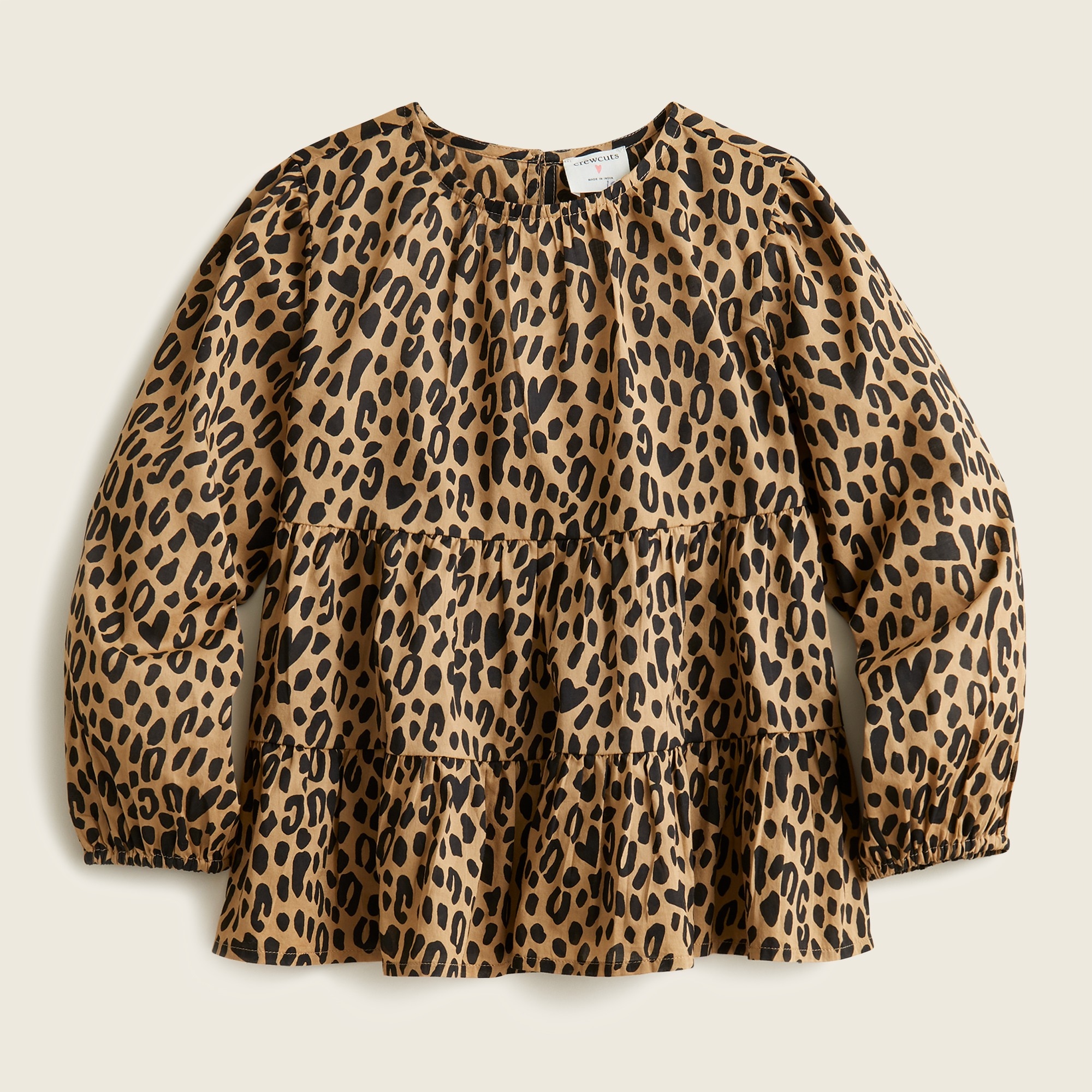 Girls' Tiered Top In Leopard Print For Girls | J.Crew