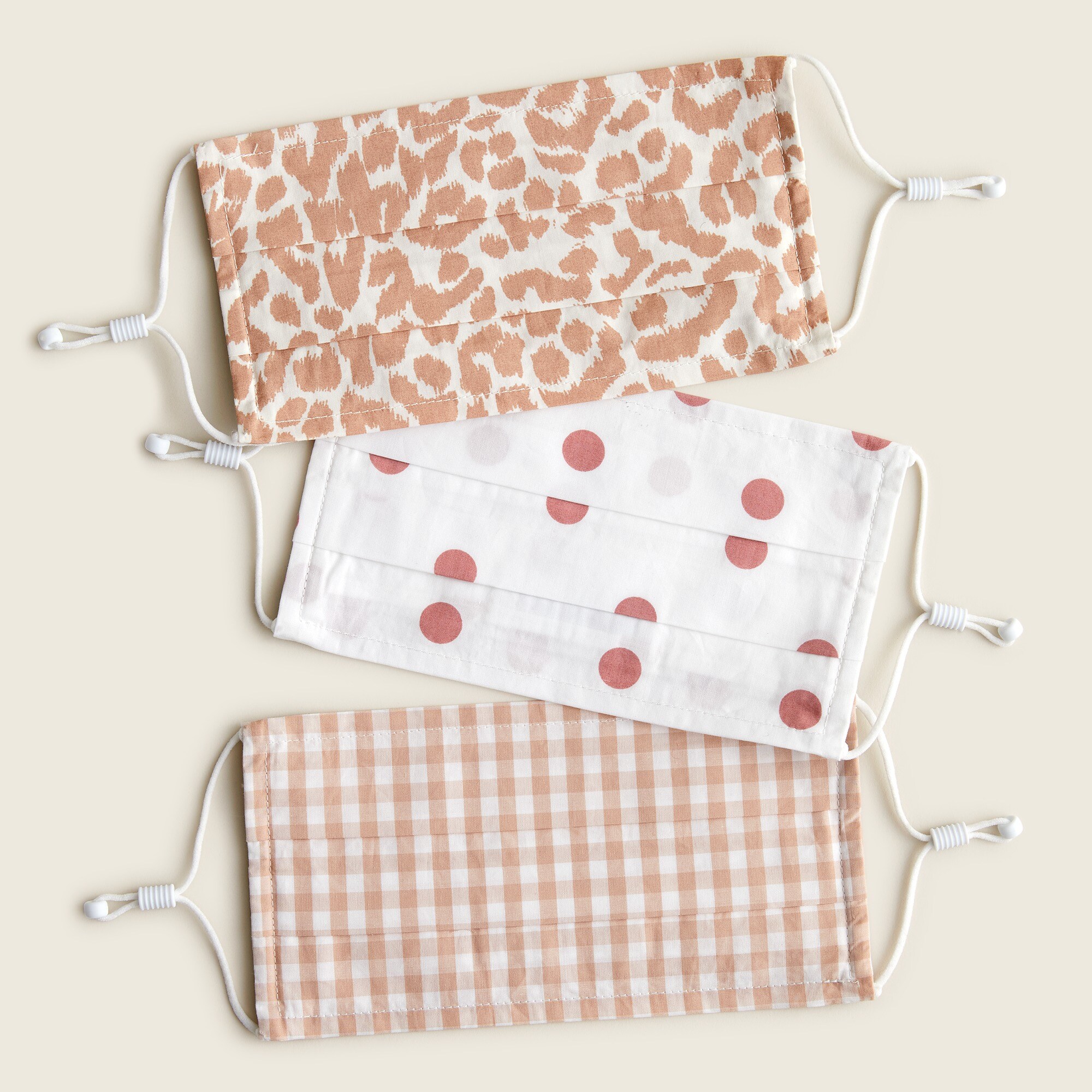 J.Crew: Pack-of-three Nonmedical Face Masks In Multiple Prints For Women