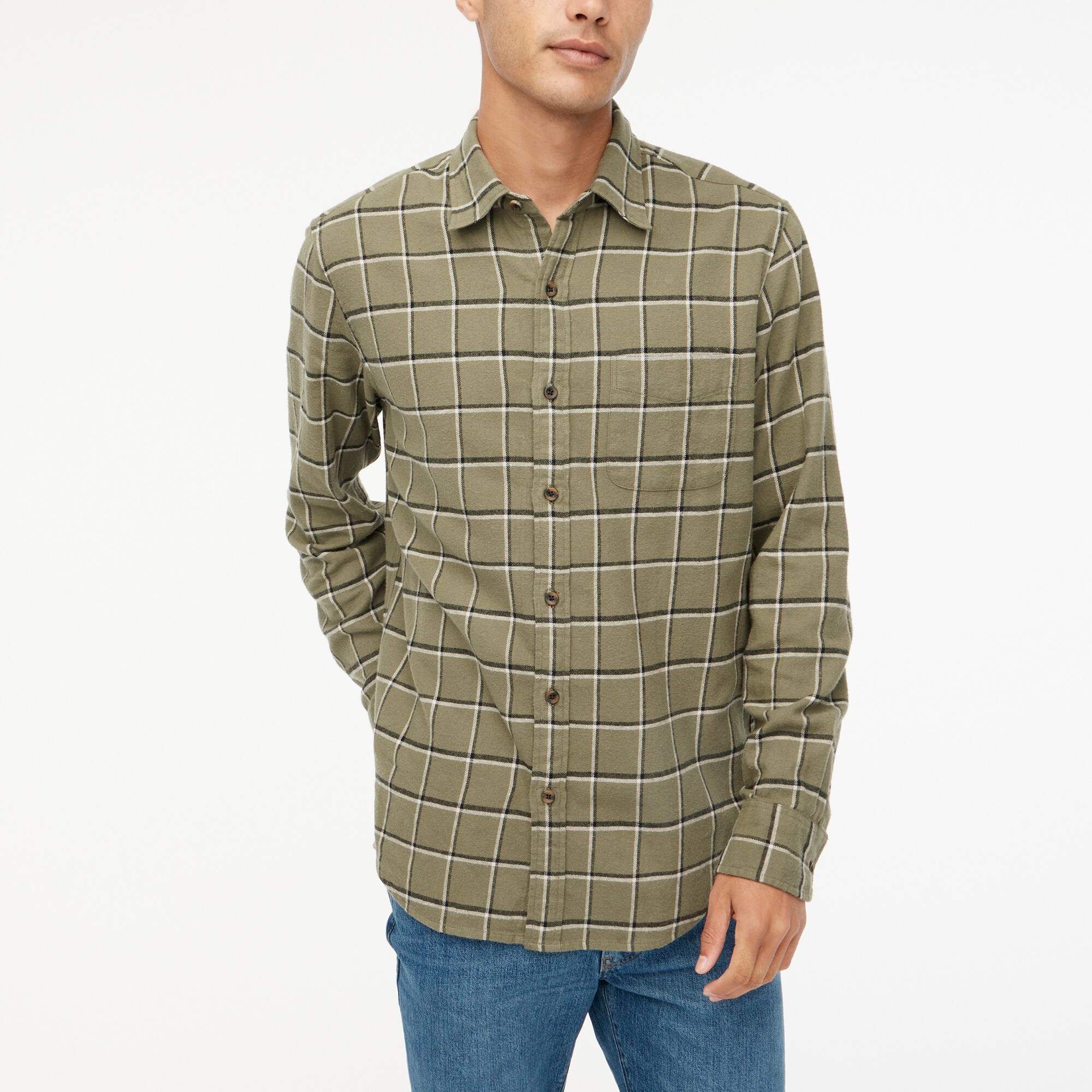 Factory: Plaid Regular Flannel Shirt For Men