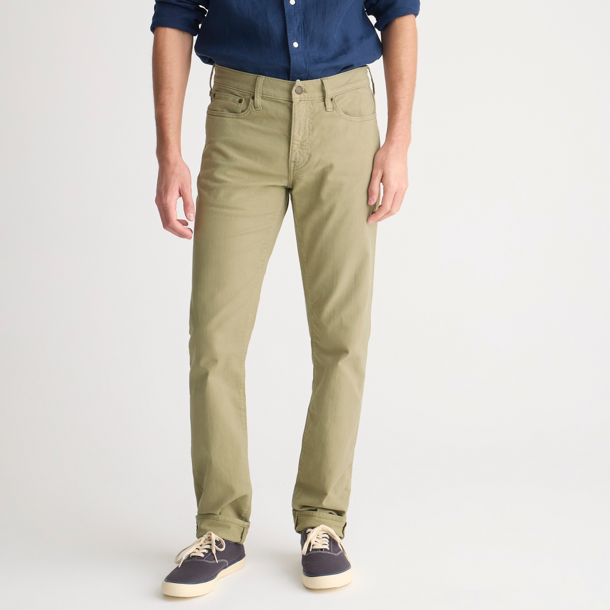 J.Crew: 484 Slim-fit Garment-dyed Five-pocket Pant For Men