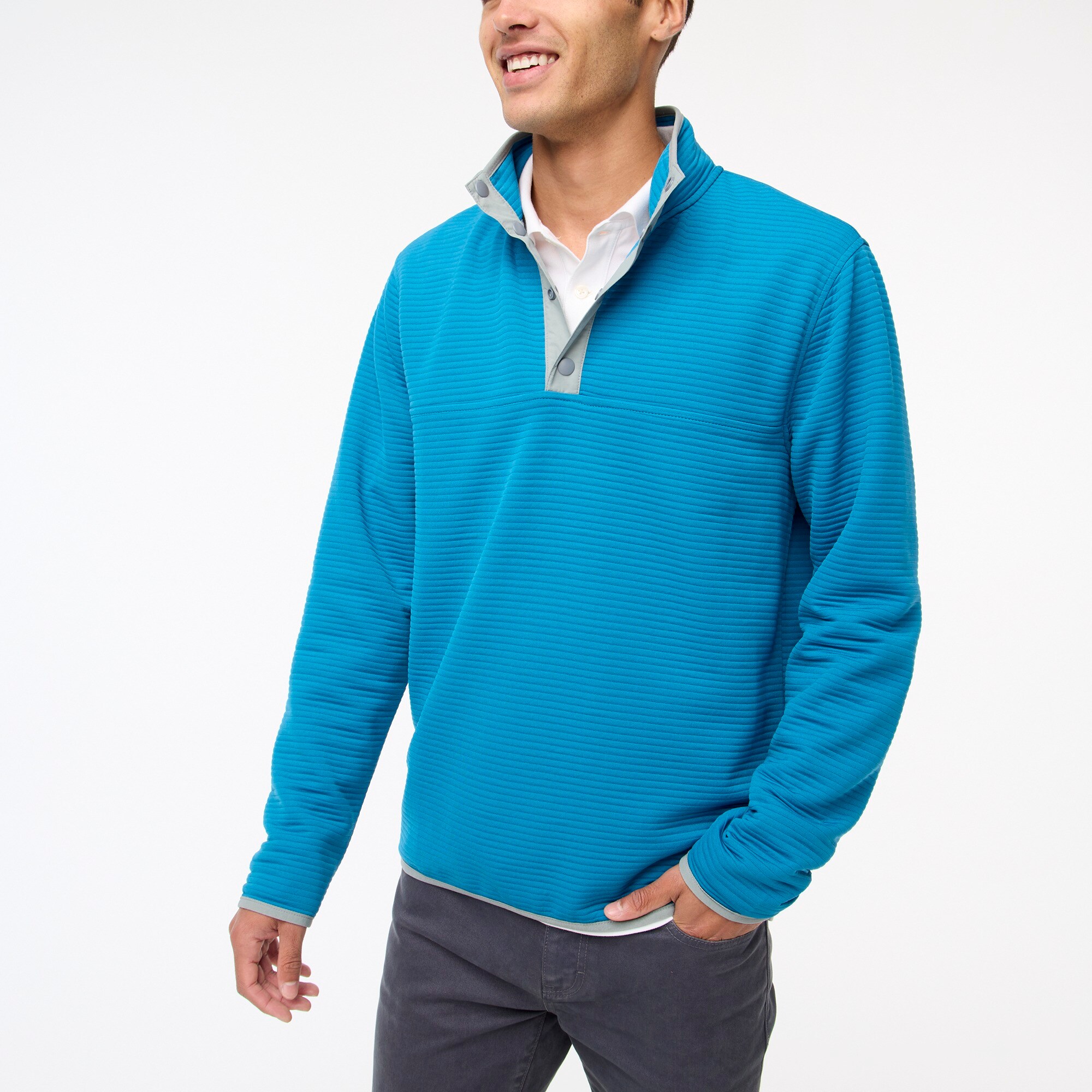 Factory: Quilted Knit Pullover For Men