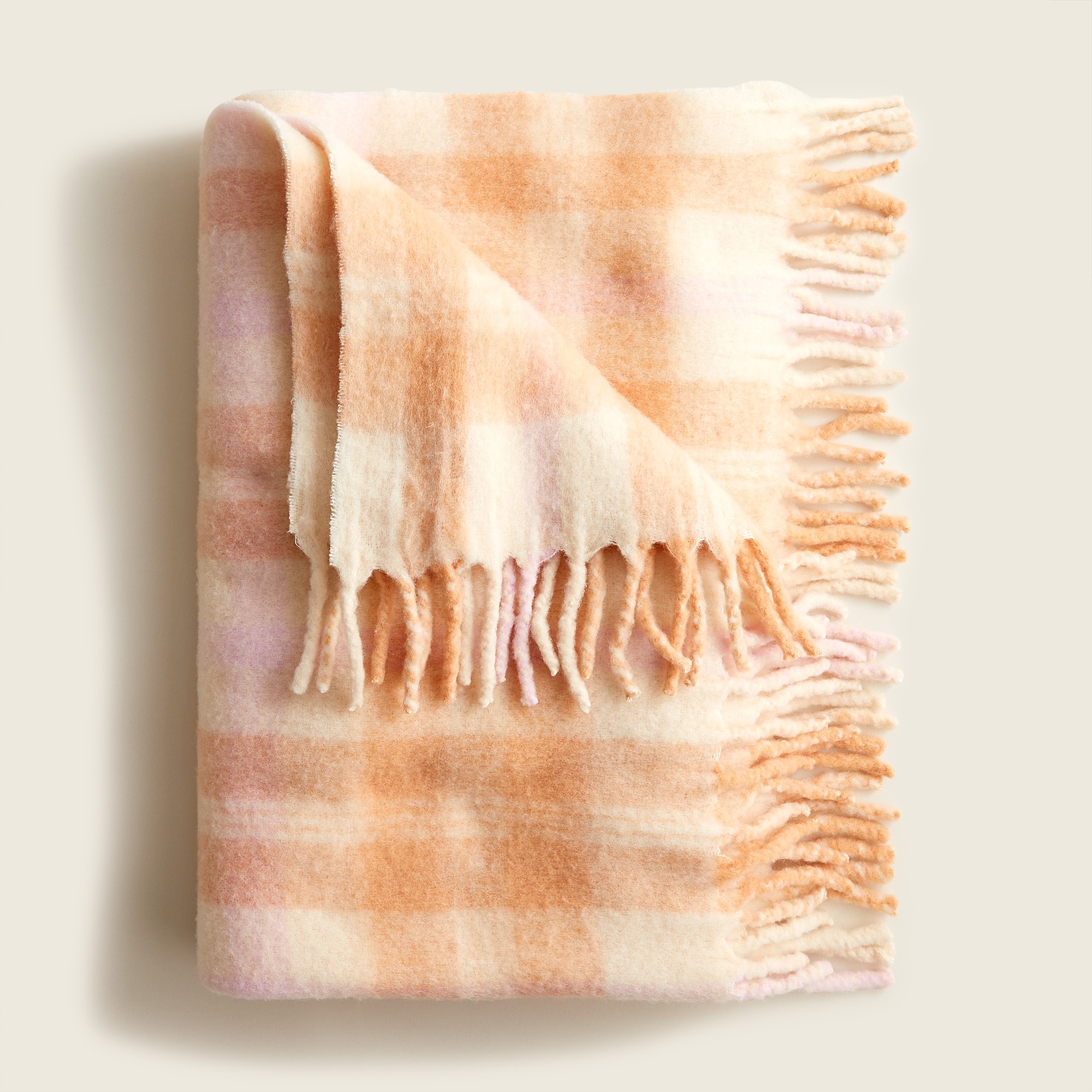 J.Crew: Wool-blend Blanket In Plaid For Women