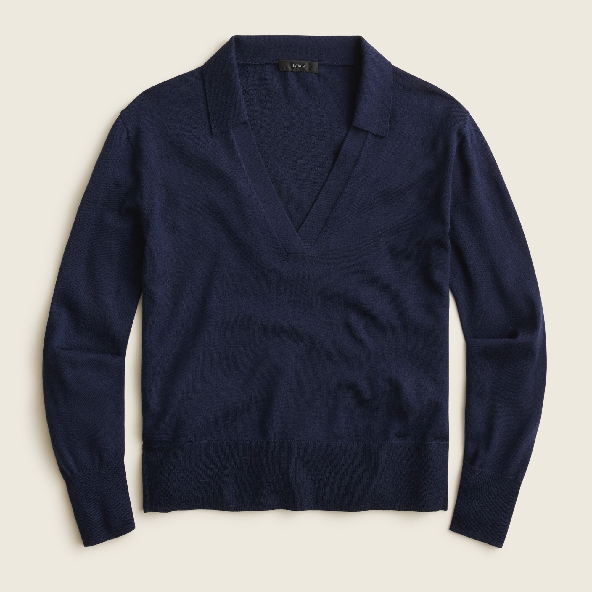 J.Crew: Collared Merino Wool Sweater For Women