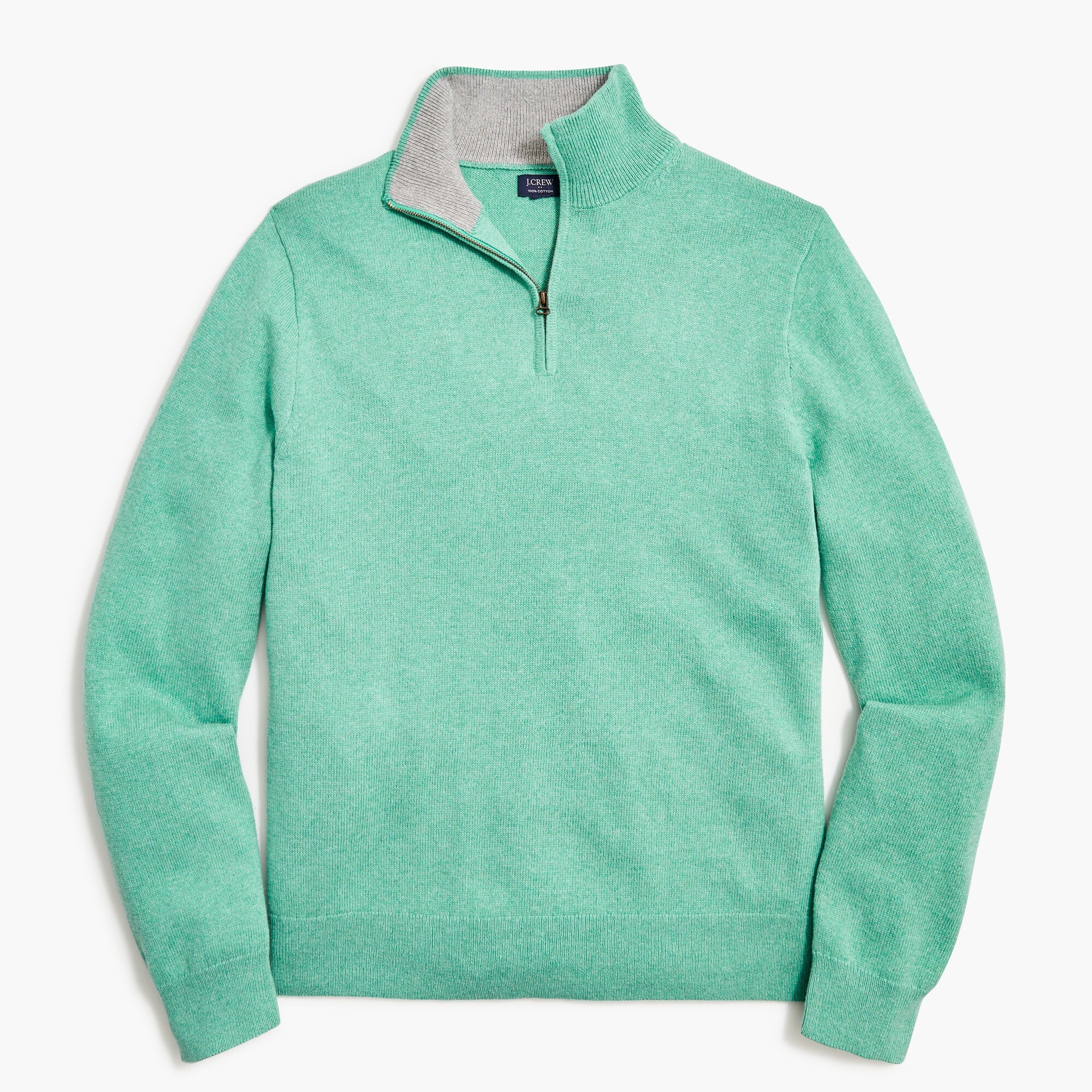 Factory: Cotton Half-zip Sweater For Men