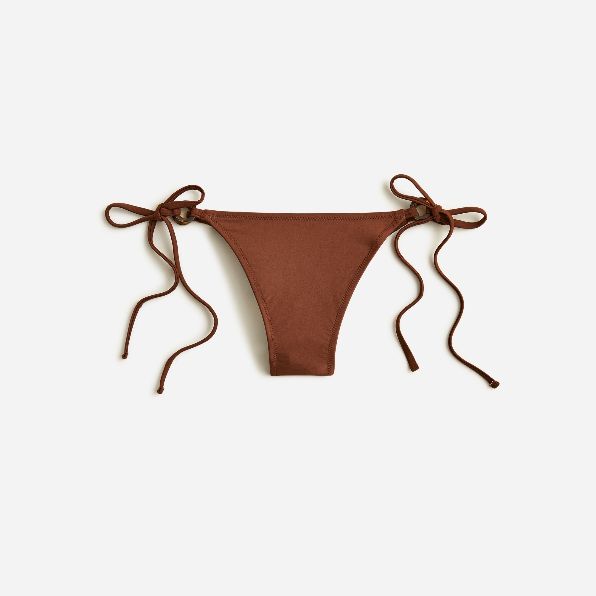 J.Crew: O-ring Curved-waist Cheeky String Bikini Bottom For Women