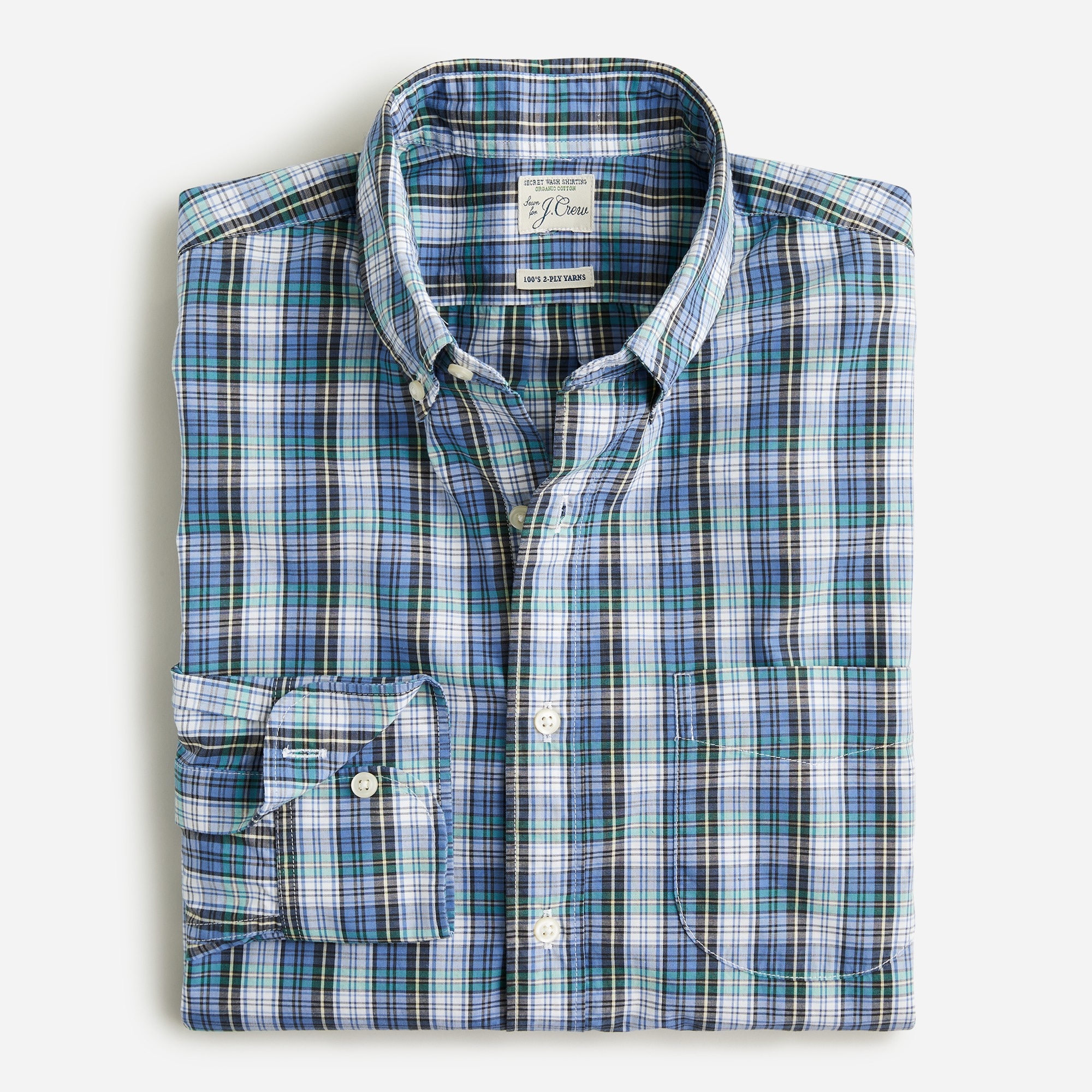 J.Crew: Secret Wash Organic Cotton Poplin Shirt For Men