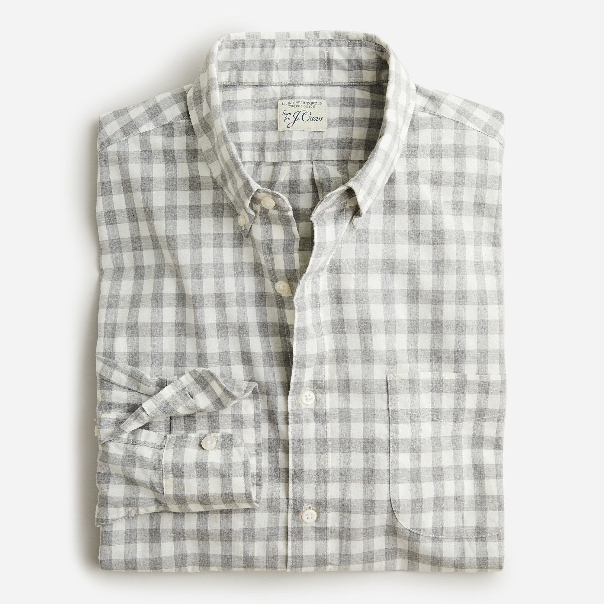J.Crew: Secret Wash Organic Cotton Poplin Shirt For Men