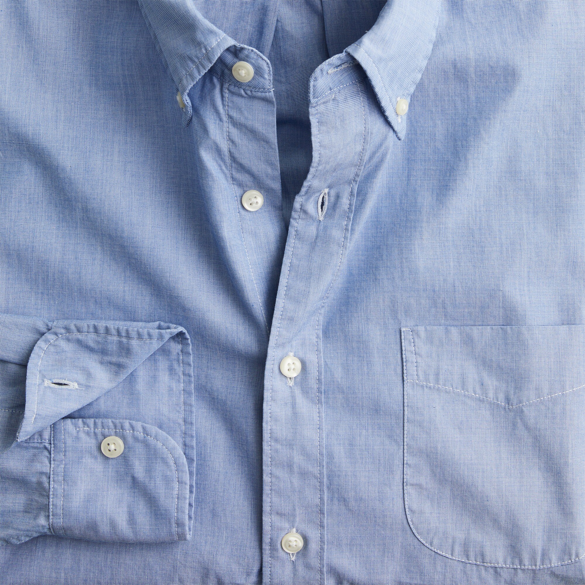J.Crew: Secret Wash Organic Cotton Poplin Shirt For Men