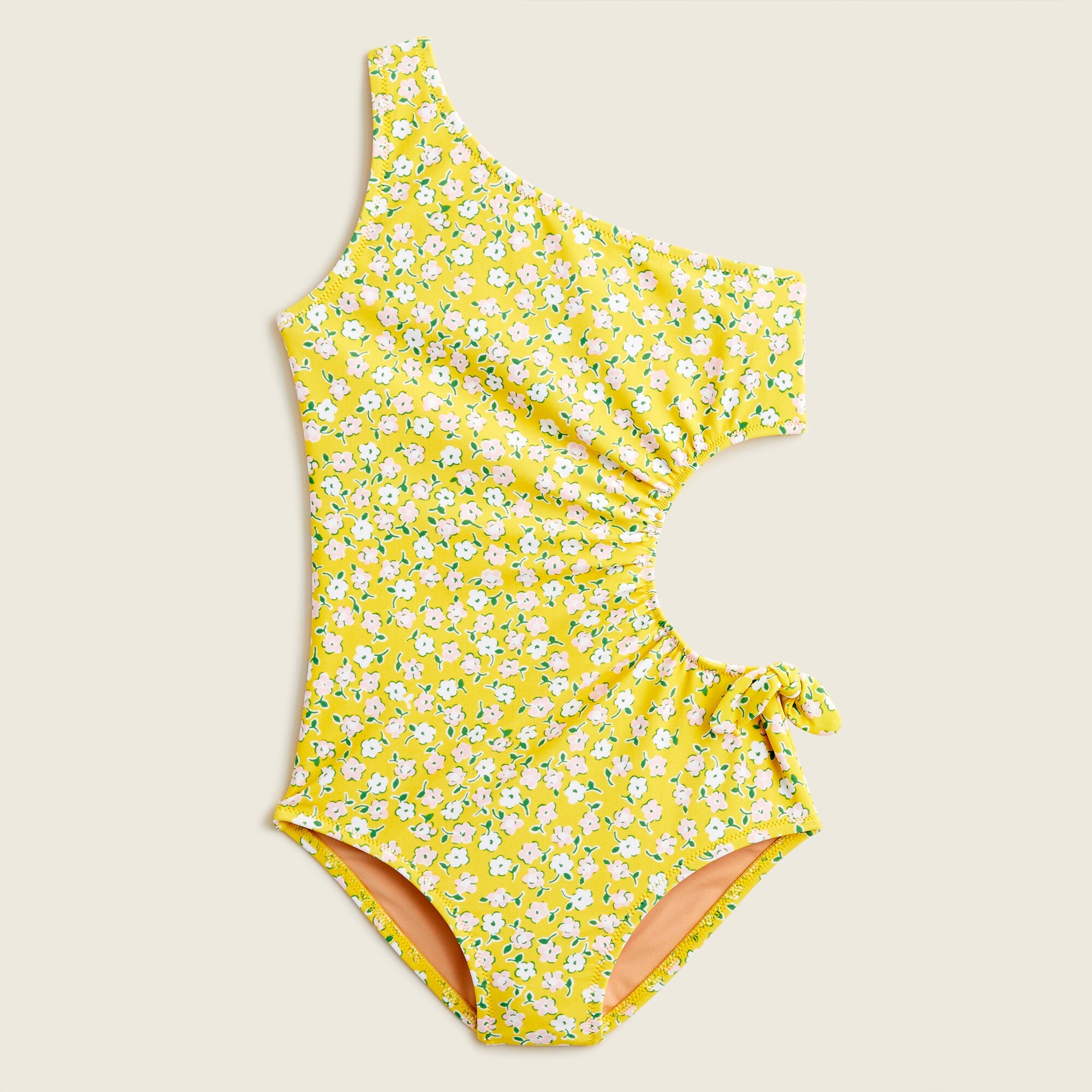 J.Crew: Girls' One-shoulder Printed Swimsuit With Cutout And UPF 50 ...