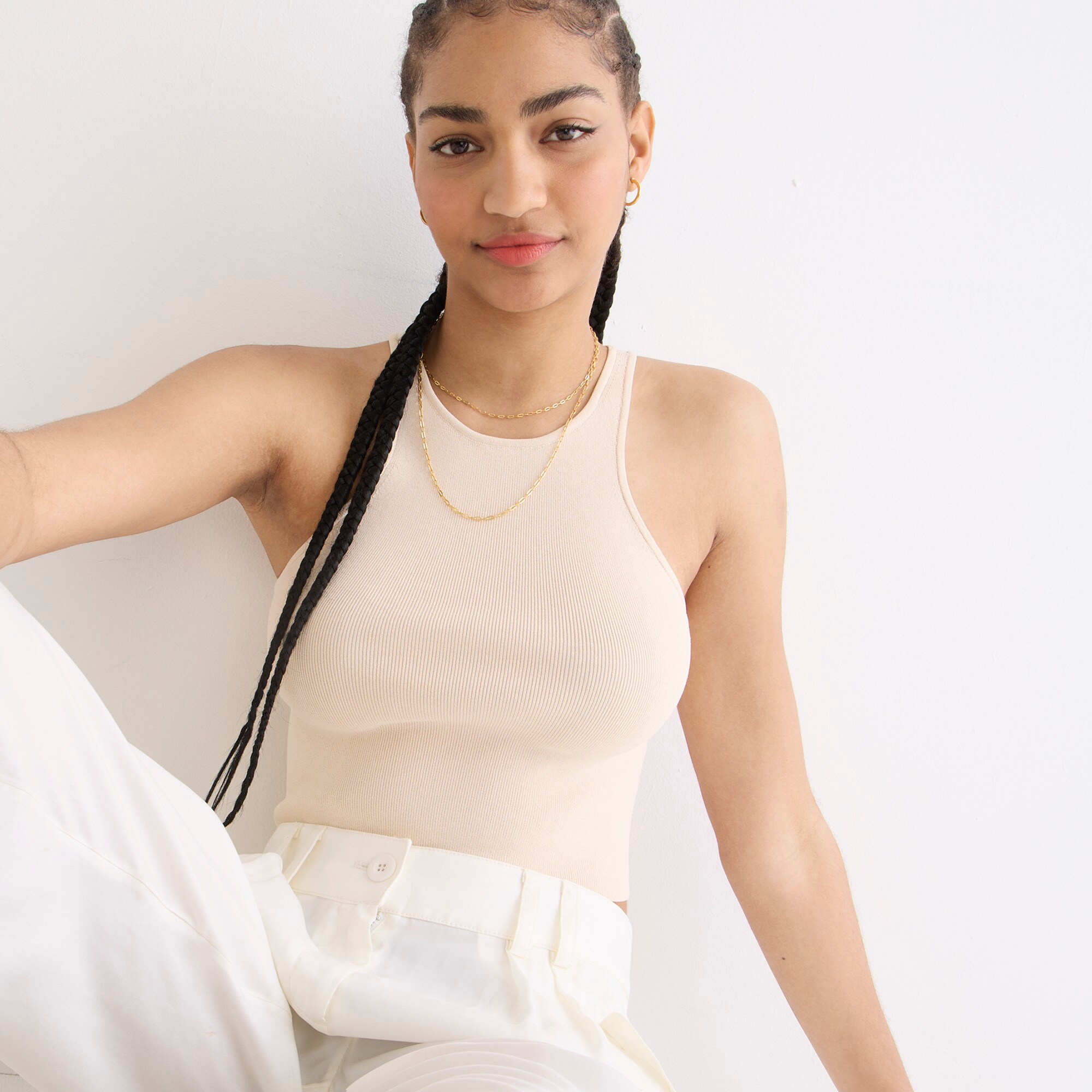 J.Crew: Supersculpt Racerback Sweater-tank For Women
