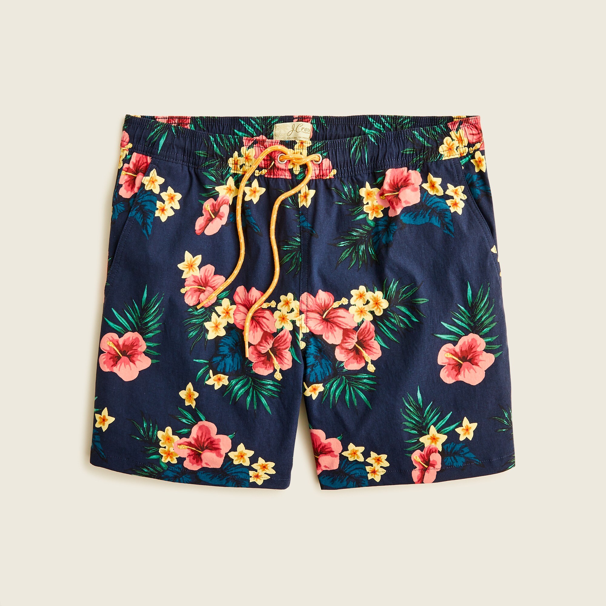 J.Crew: 6" Stretch Swim Trunk In Floral Print For Men