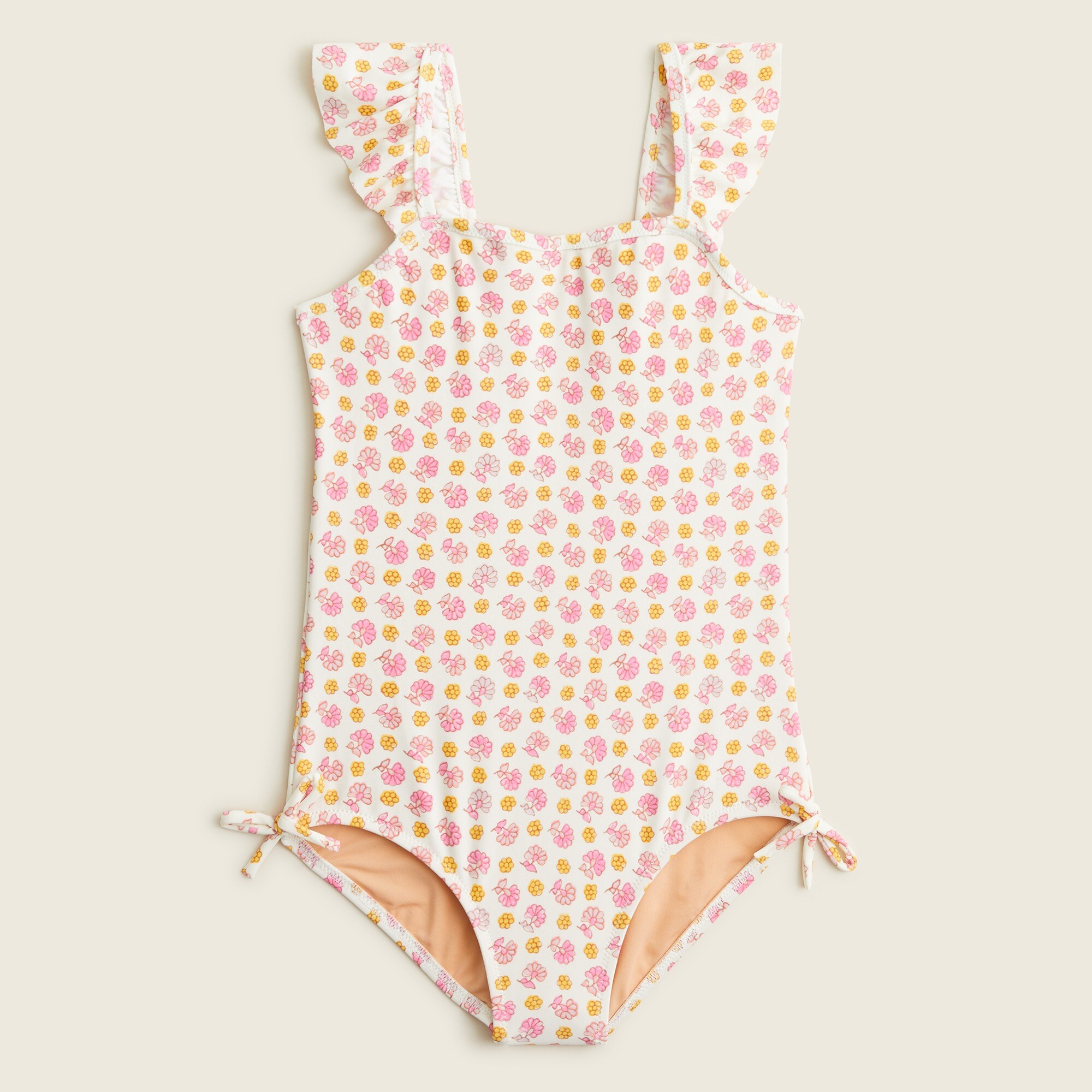 J.Crew: Girls' Ruffle One-piece Swimsuit With UPF 50+ For Girls