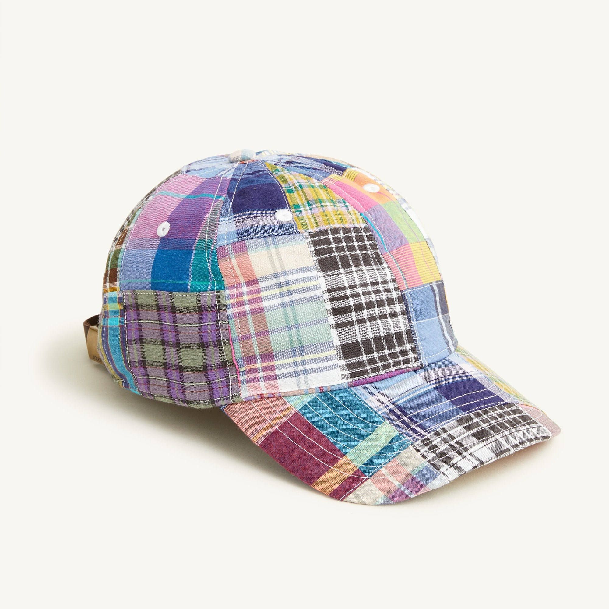 J.Crew: Patchwork Plaid Baseball Cap For Men