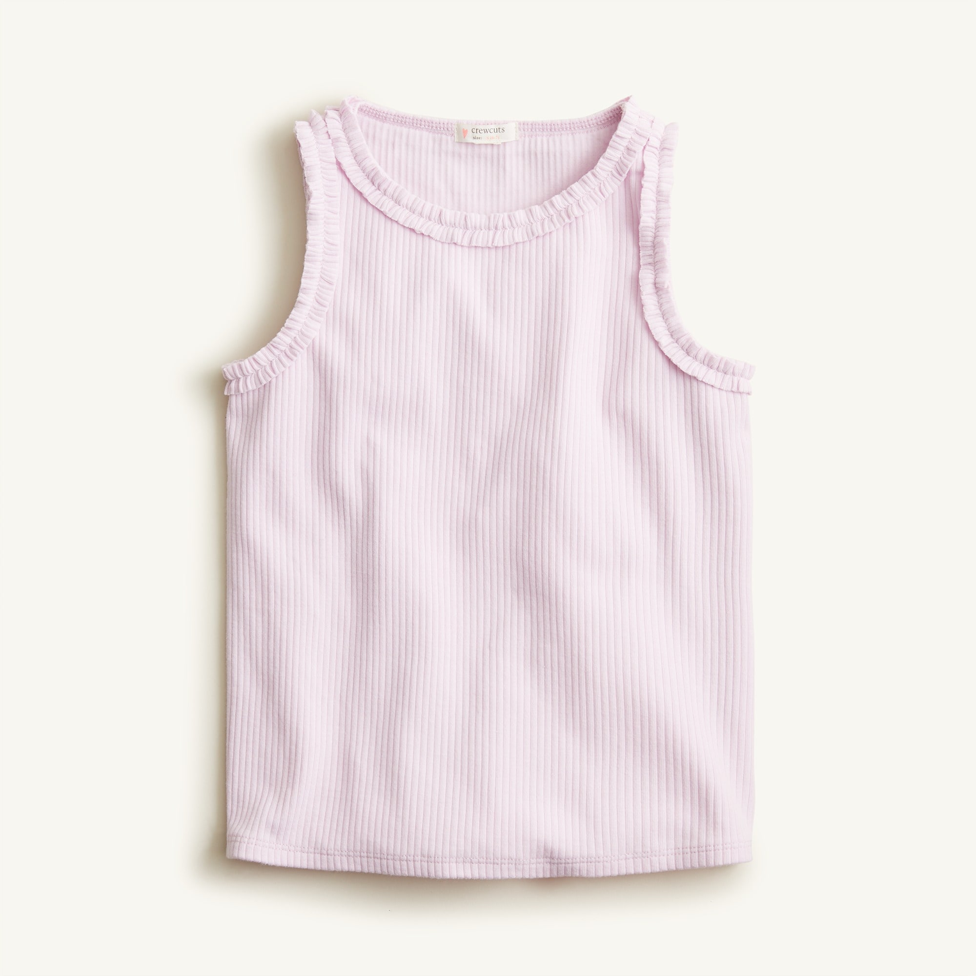 J.Crew: Girls' Ruffle Ribbed Tank Top For Girls