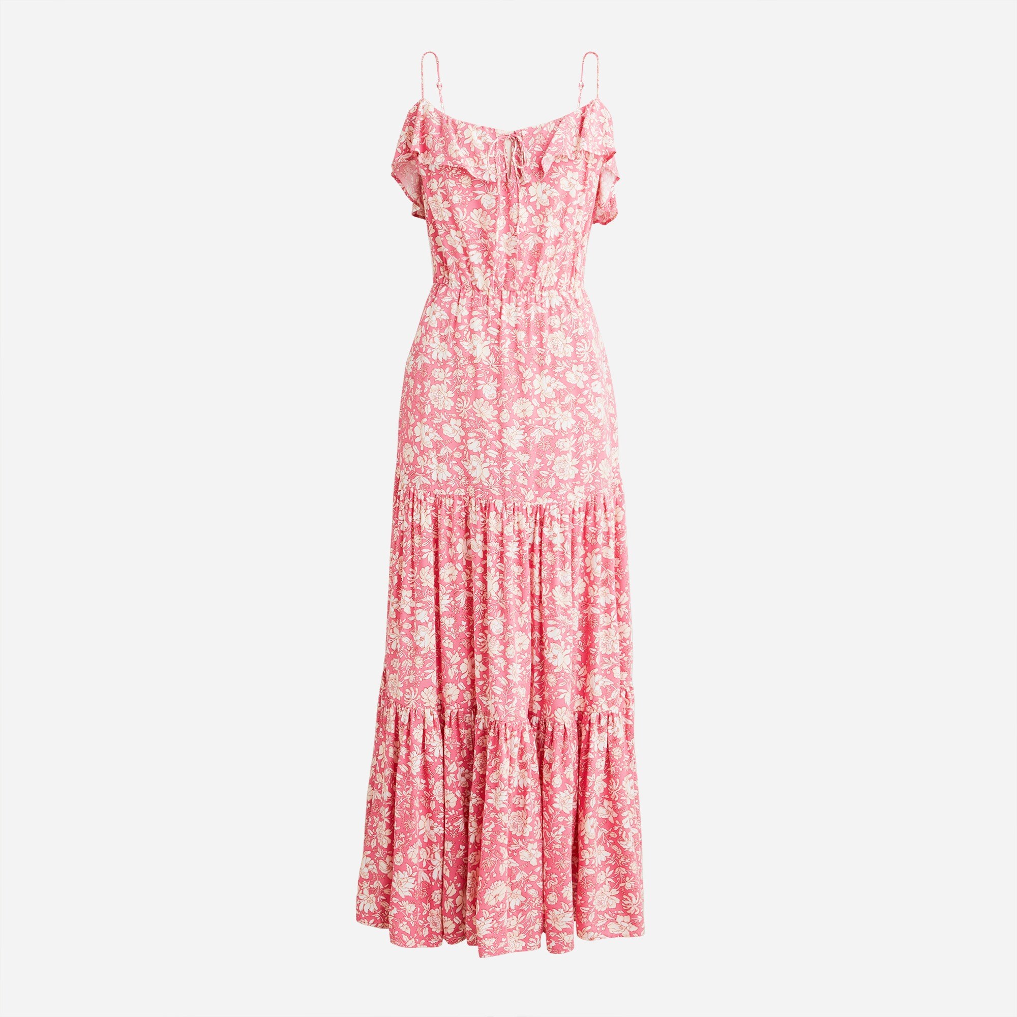 J Crew Tiered Maxi Dress In Tossed Floral For Women