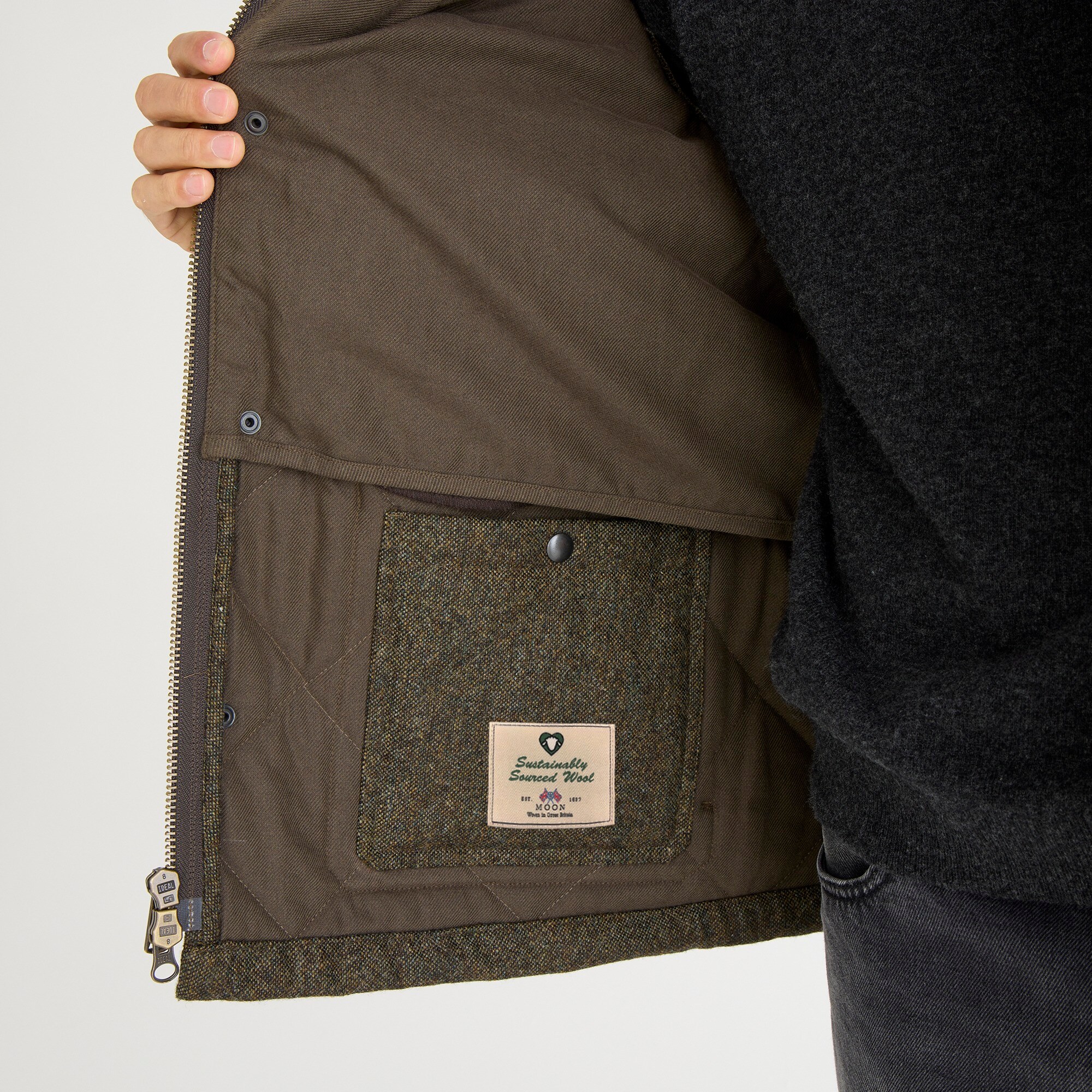 J.Crew: Quilted Highland Skye Jacket In English Wool For Men
