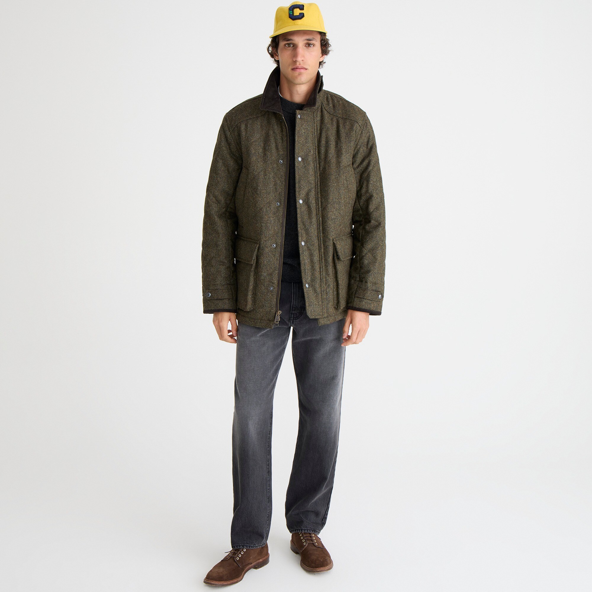 J.Crew: Quilted Highland Skye Jacket In English Wool For Men