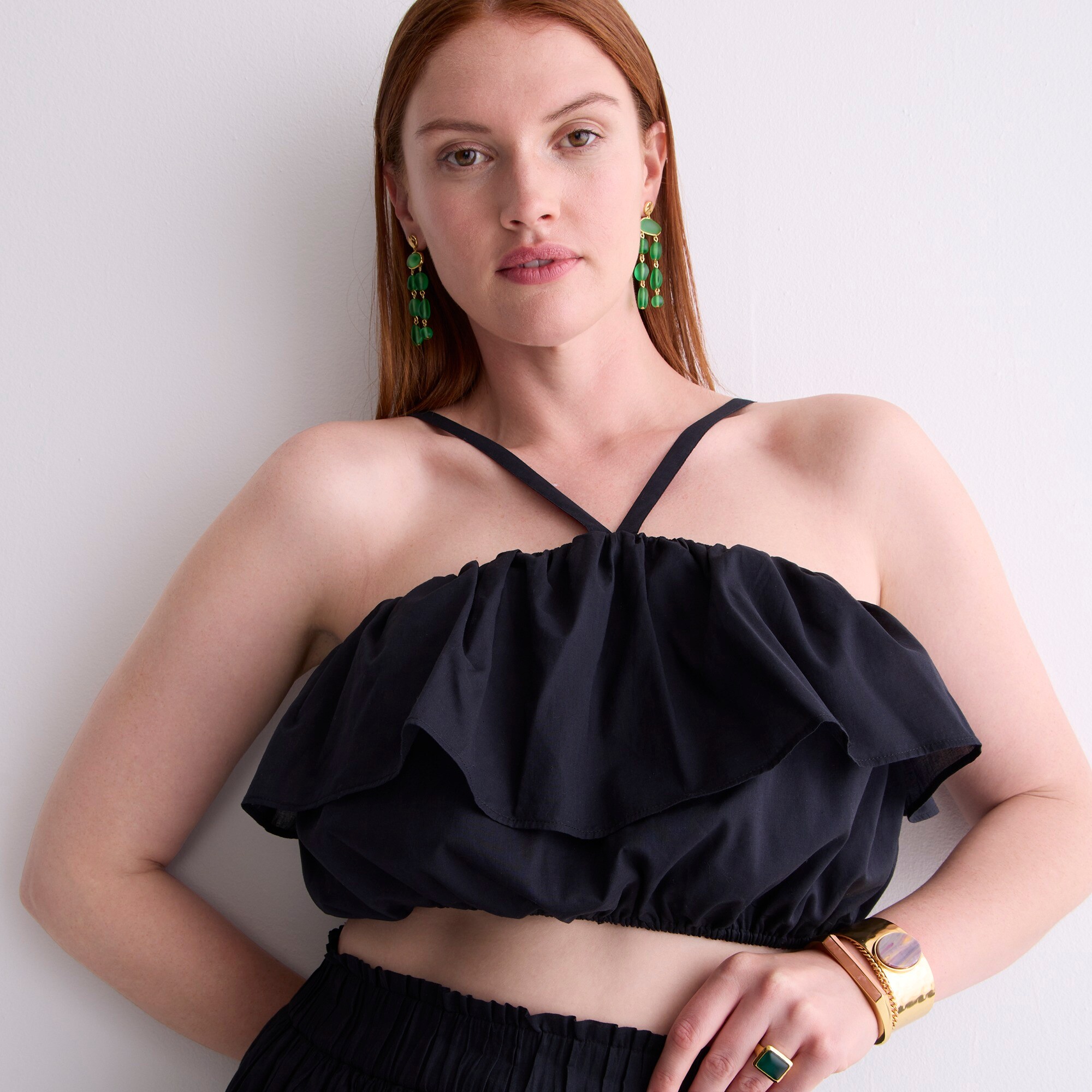 J.Crew: Ruffle Halter Top For Women