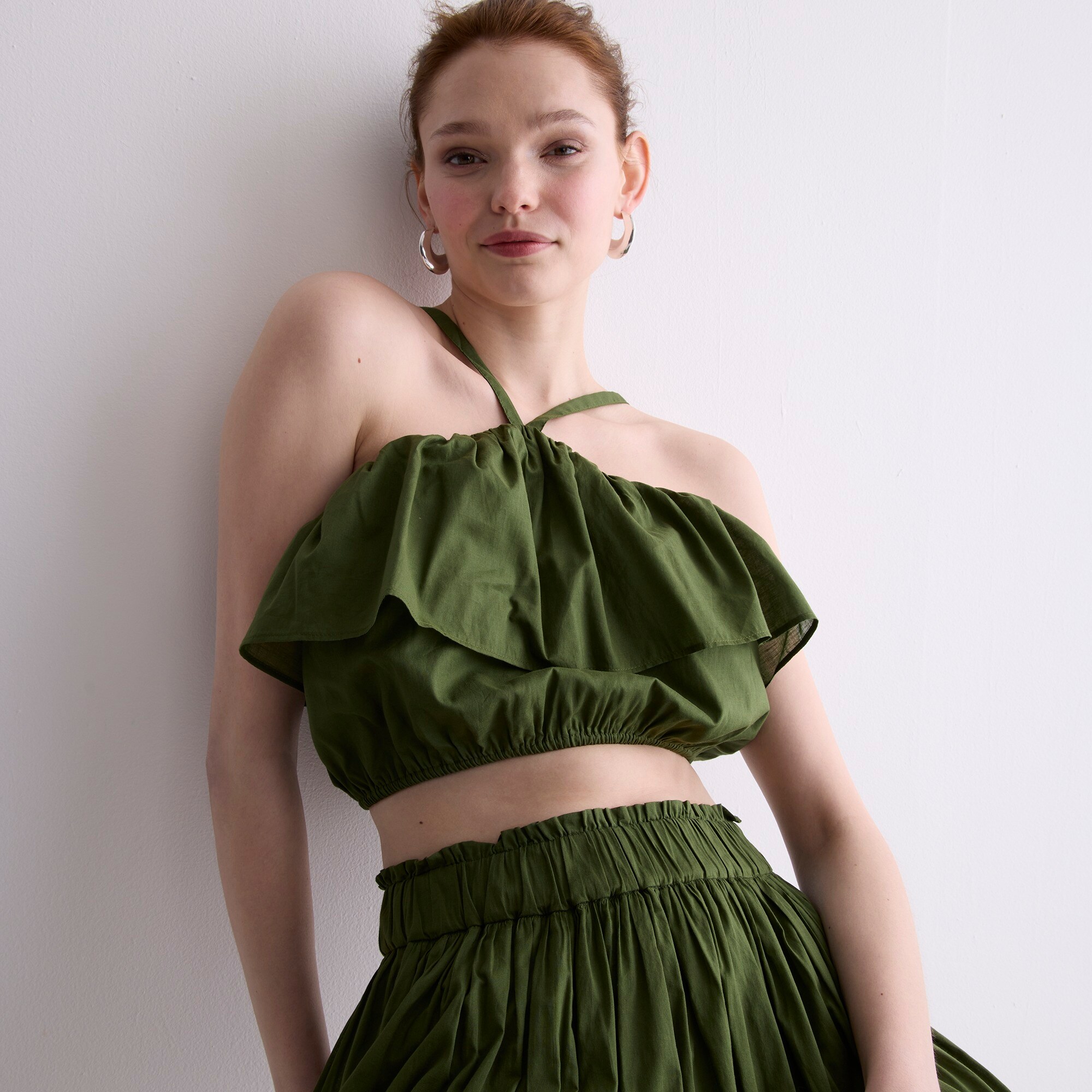 J.Crew: Ruffle Halter Top For Women