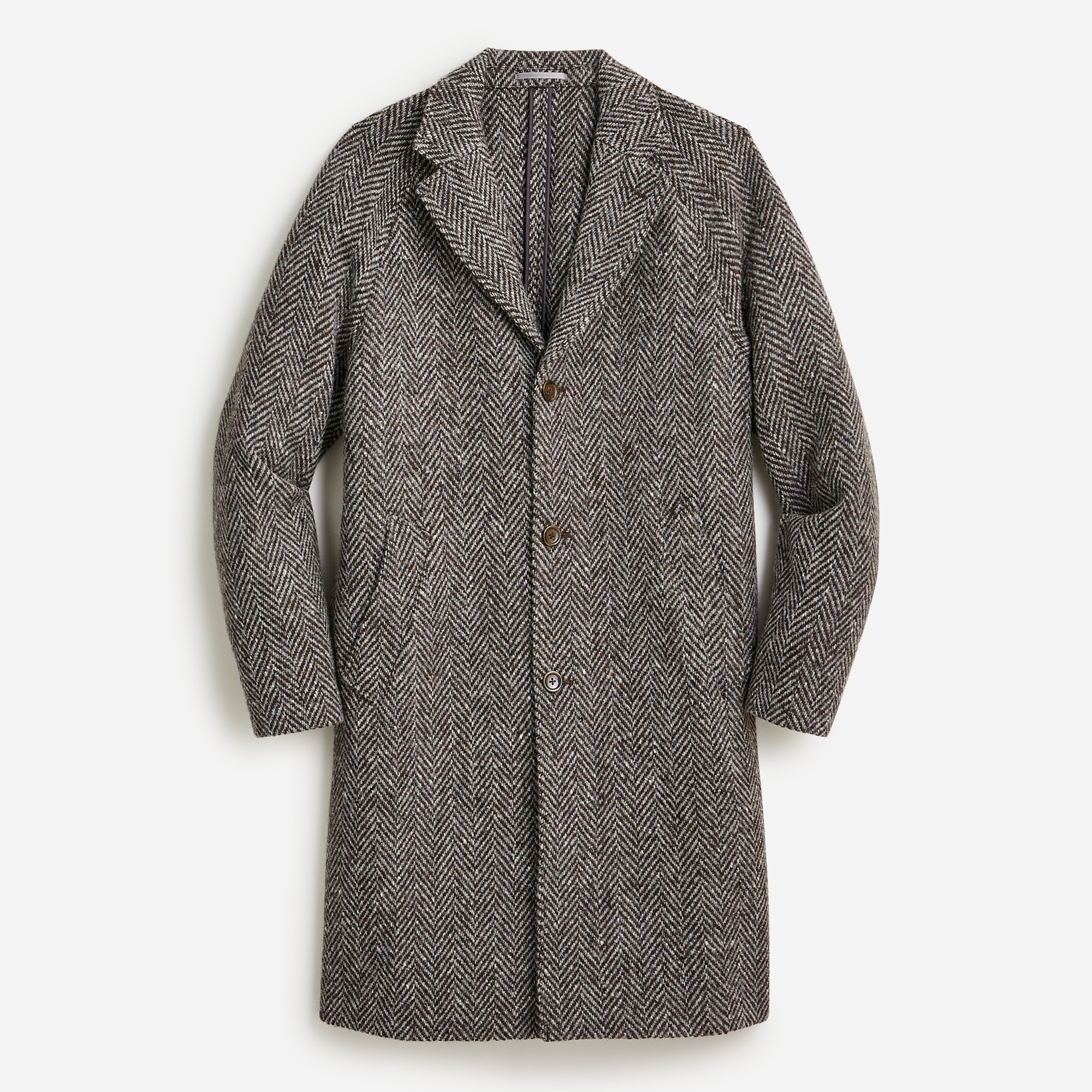 J.Crew: Ludlow Topcoat In Irish Wool Herringbone For Men