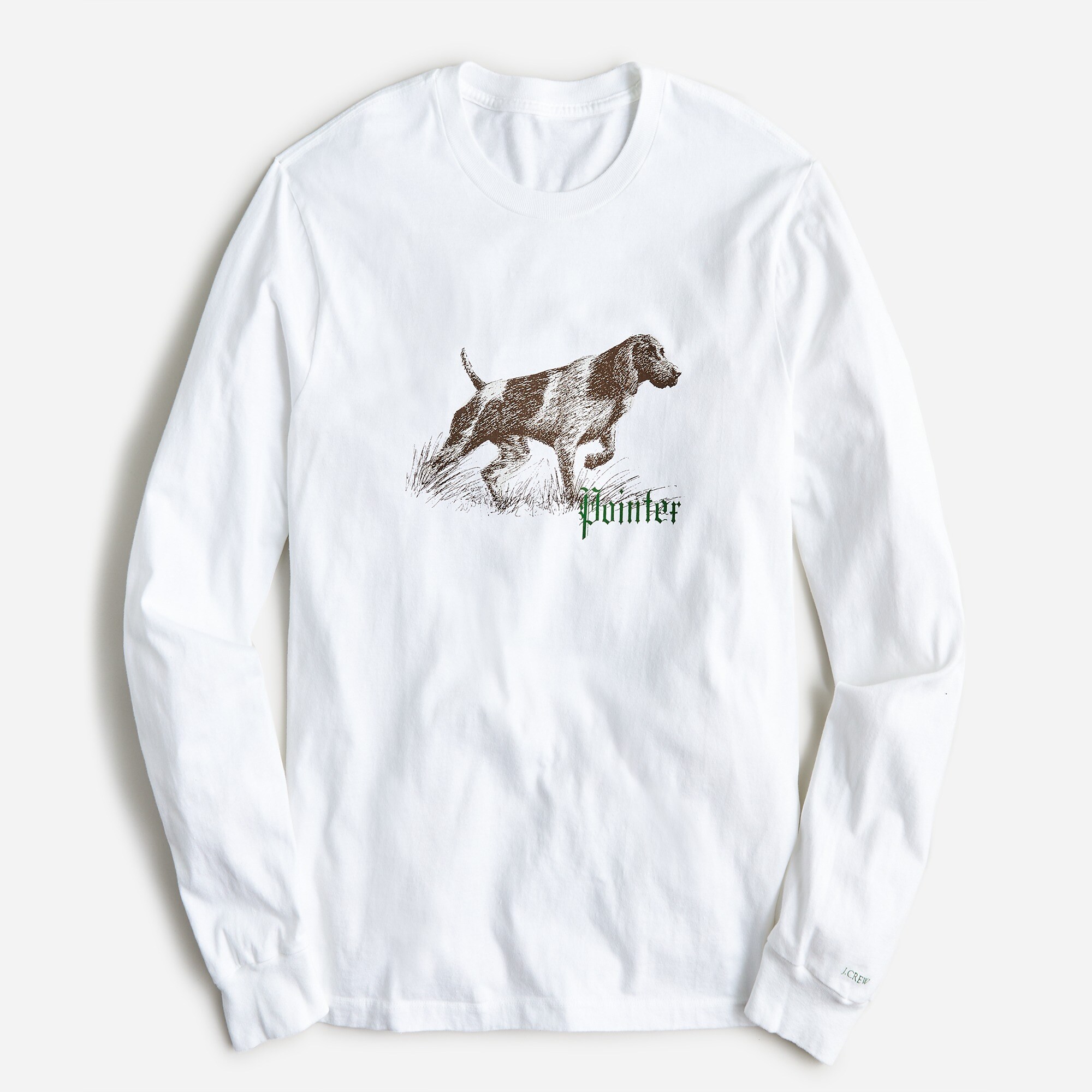 Long-sleeve Made-in-the-USA Pointer Graphic T-shirt For Men | J.Crew