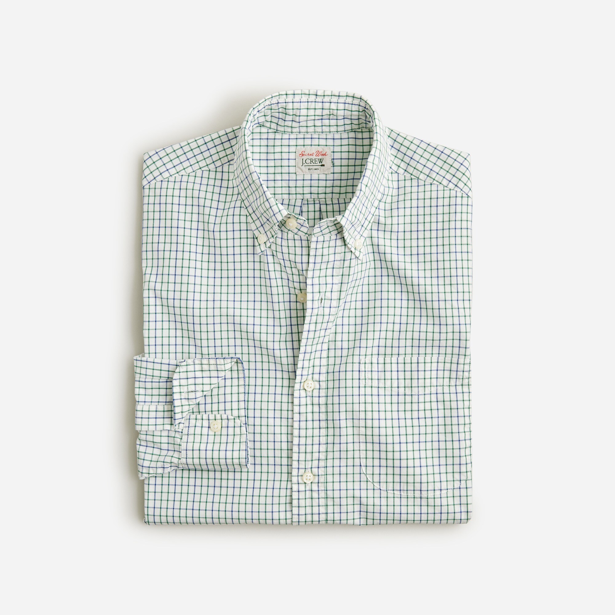 J.Crew: Secret Wash Cotton Poplin Shirt For Men