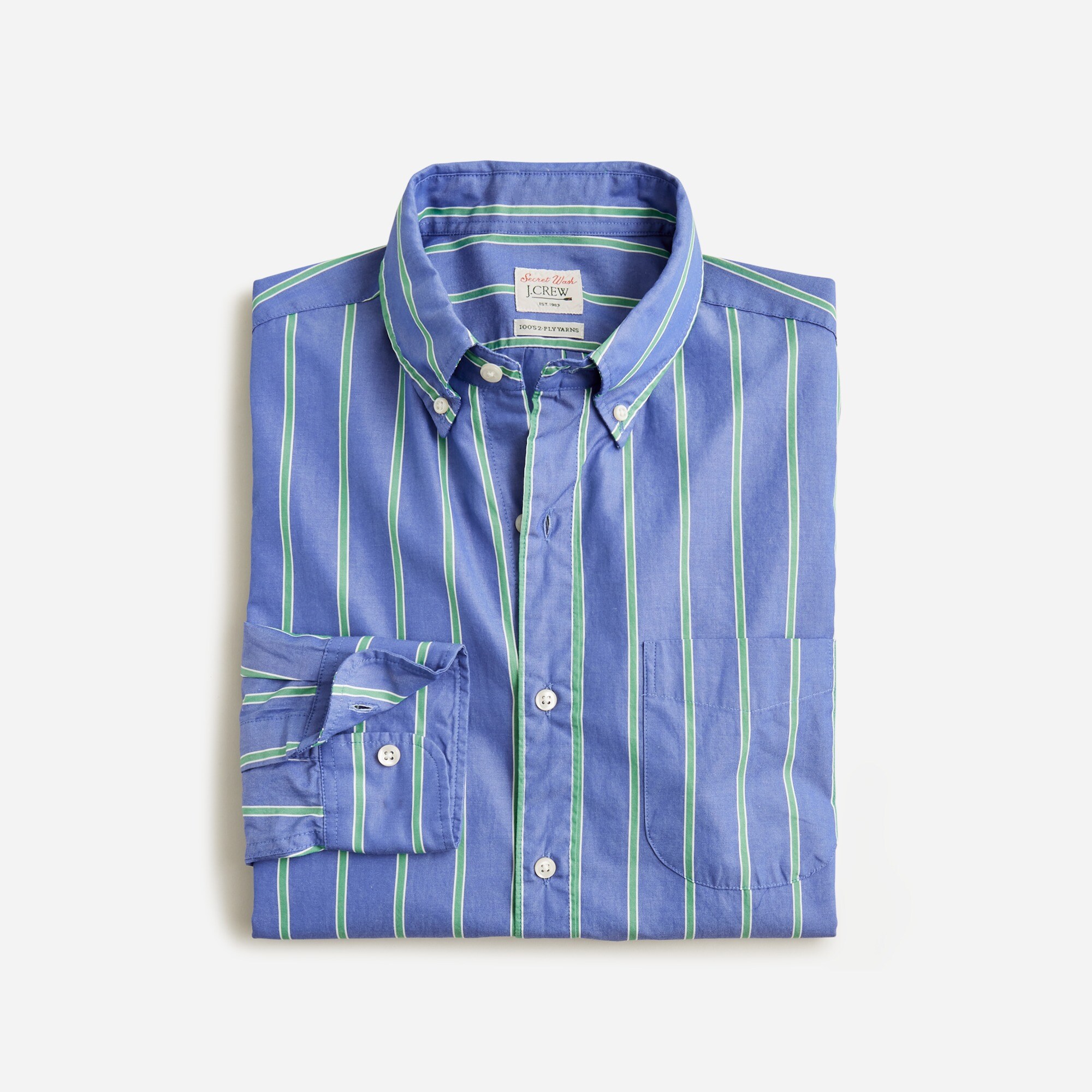 J.Crew: Secret Wash Cotton Poplin Shirt For Men