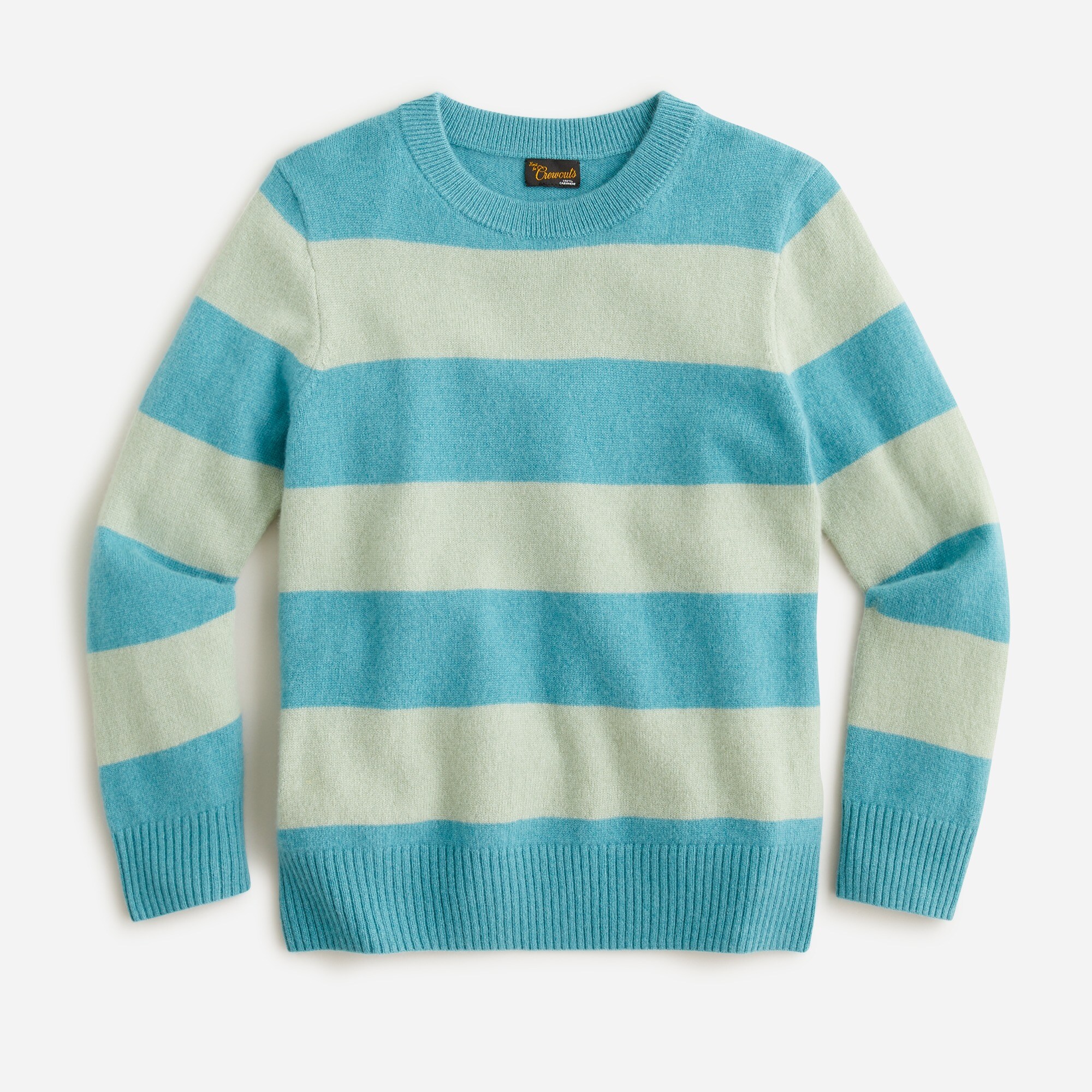 J.Crew: Kids' Cashmere Crewneck Sweater In Rugby Stripe For Boys