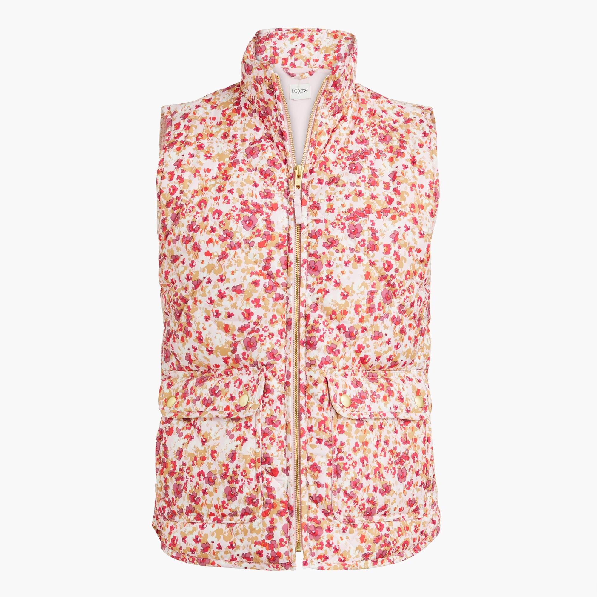 Factory: Puffer Vest With Snap Pockets For Women