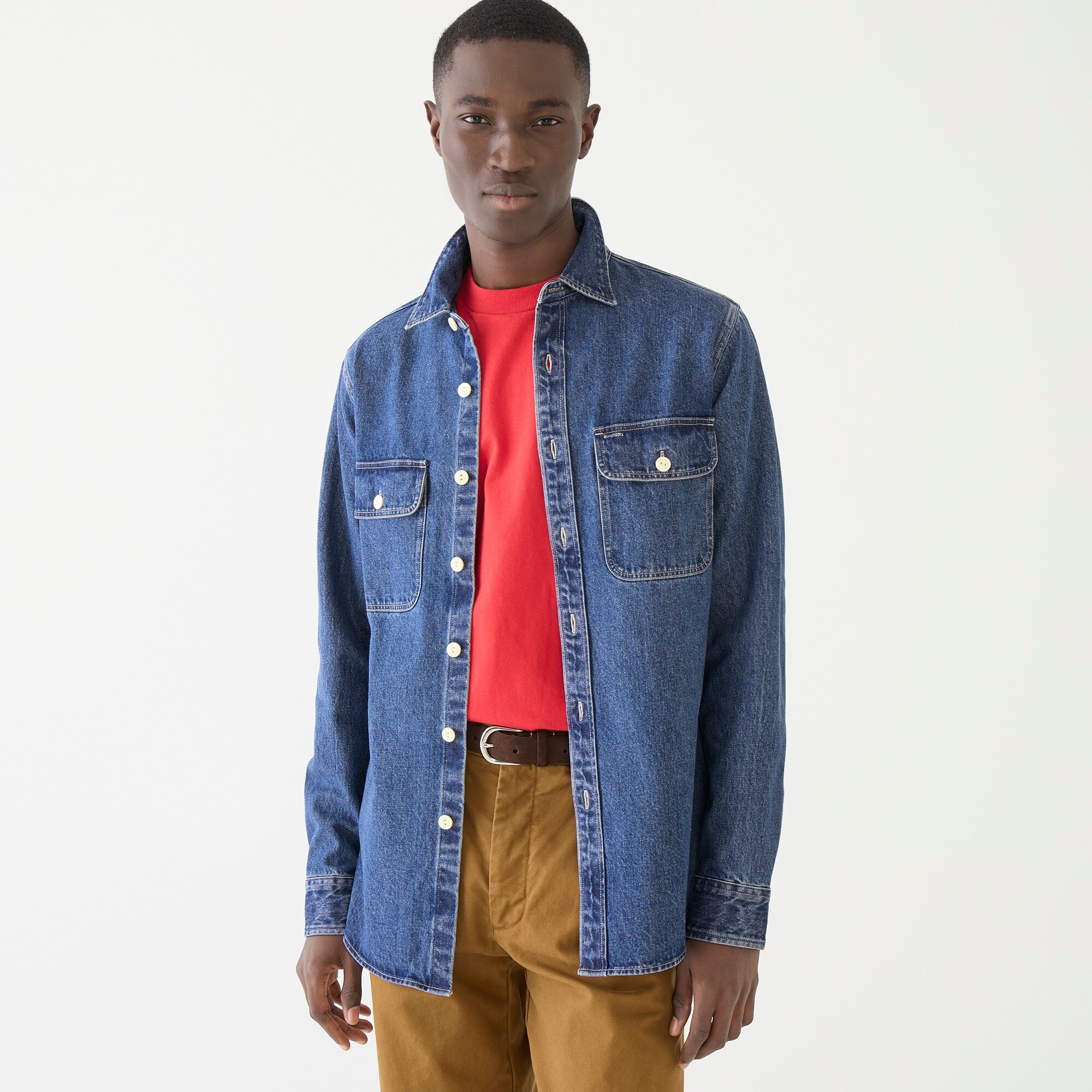 J.Crew: Heavyweight 10 Oz. Denim Workshirt For Men